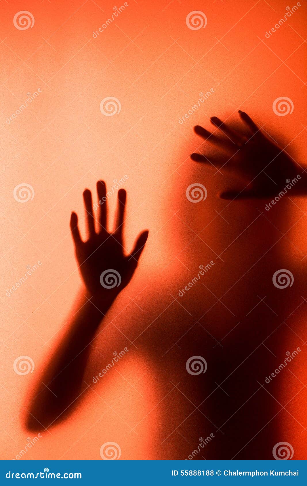 Silhouette of Action of Woman Scream Stock Photo - Image of finger ...