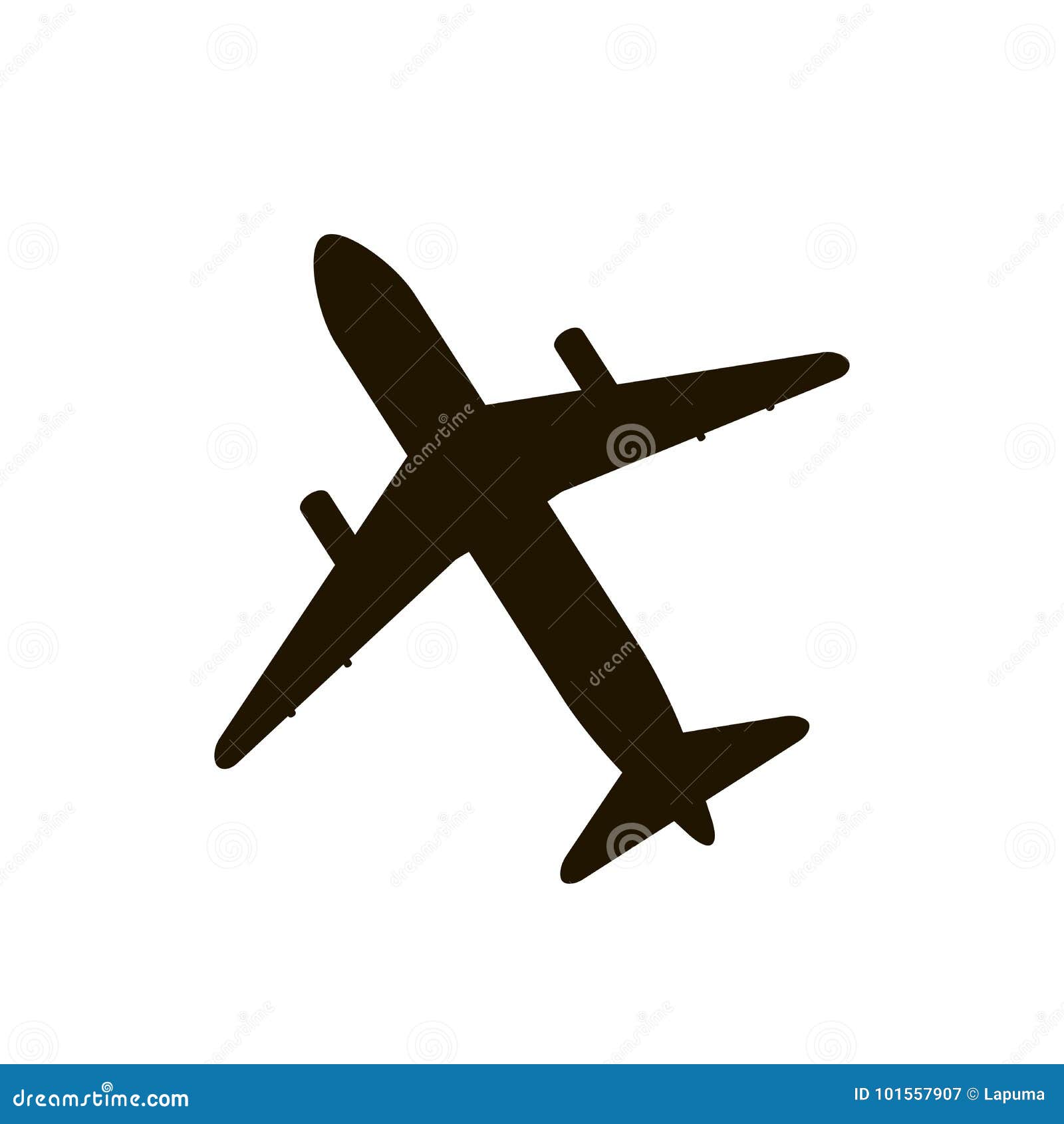 Black Airplane Icon