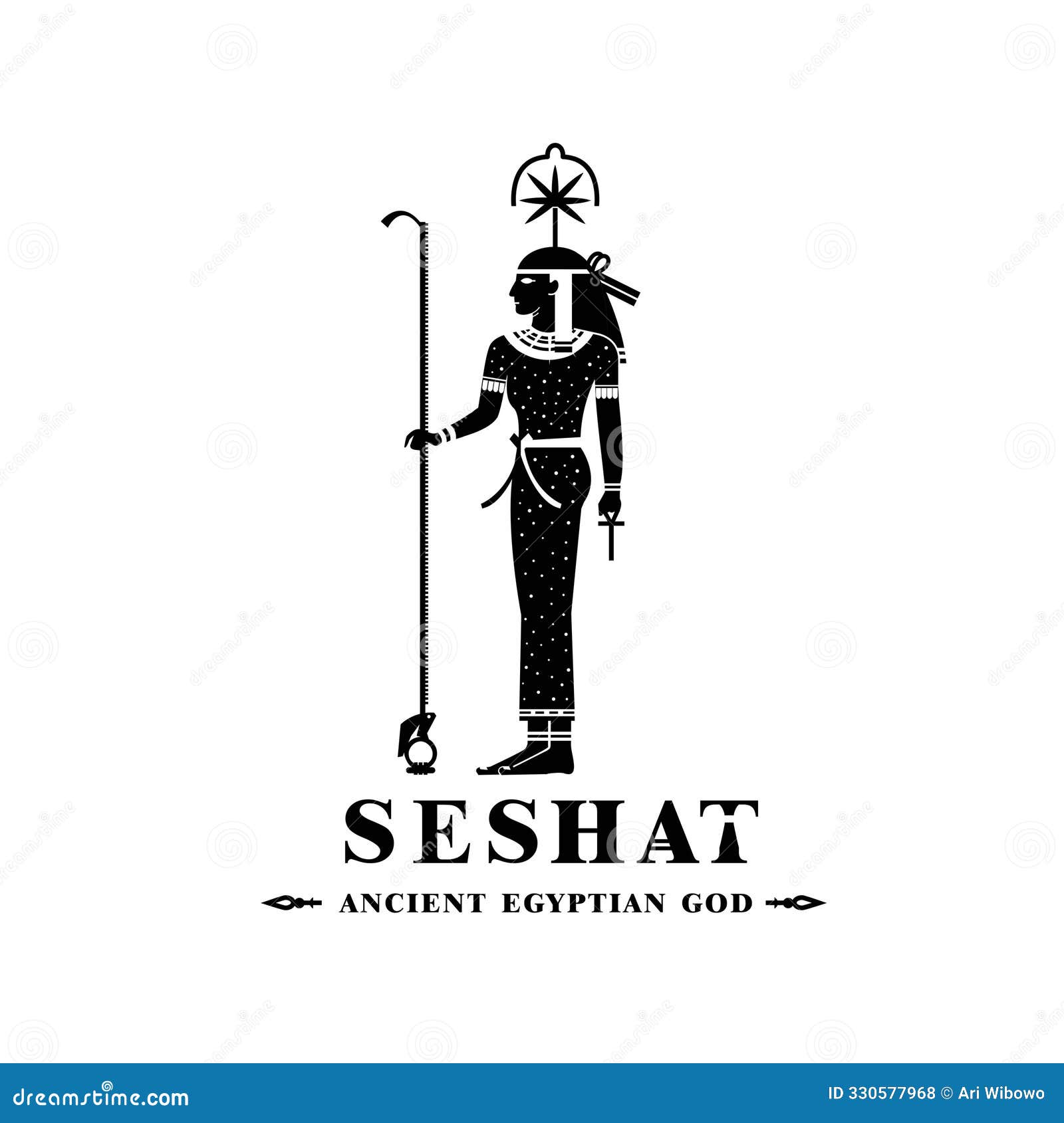 Seshat, Goddess Of Art, Literature, Destiny And Counting, Symbol Of ...