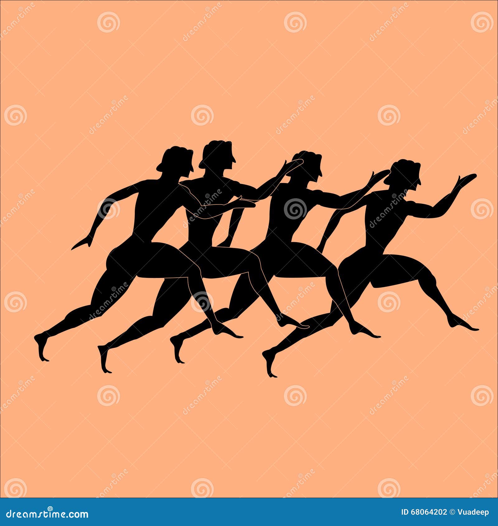 Silhouette of Ancient Greek Stock Vector - Illustration of cool ...