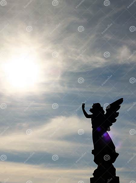 Silhouette of an angel stock photo. Image of shape, sign - 48308868