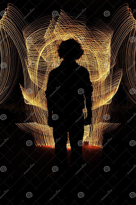 Silhouette of Anonymous Man Standing Stock Photo - Image of ...