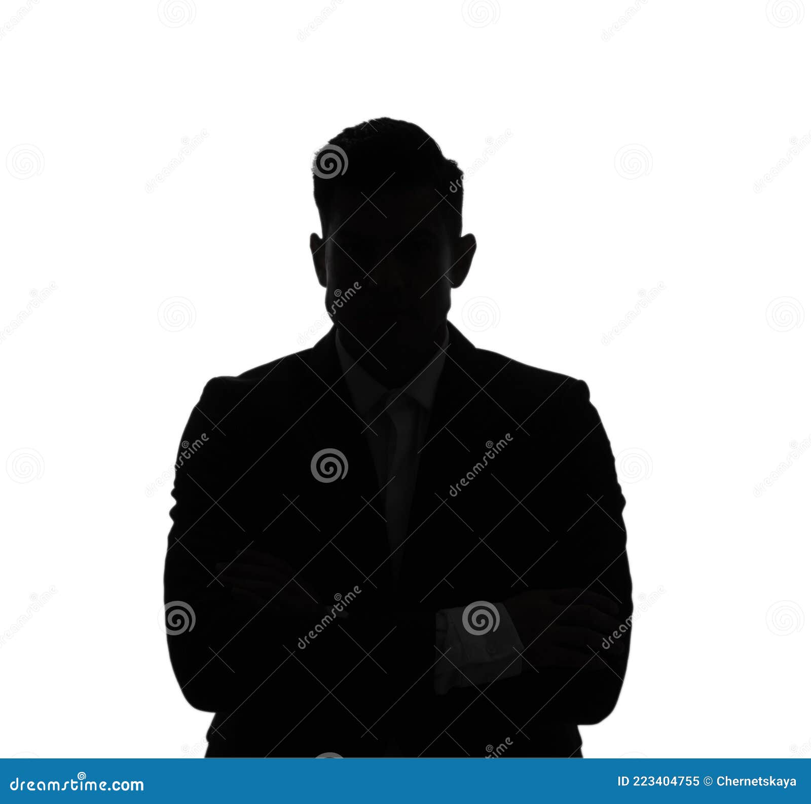 Silhouette of Anonymous Man on White Background Stock Image - Image of ...