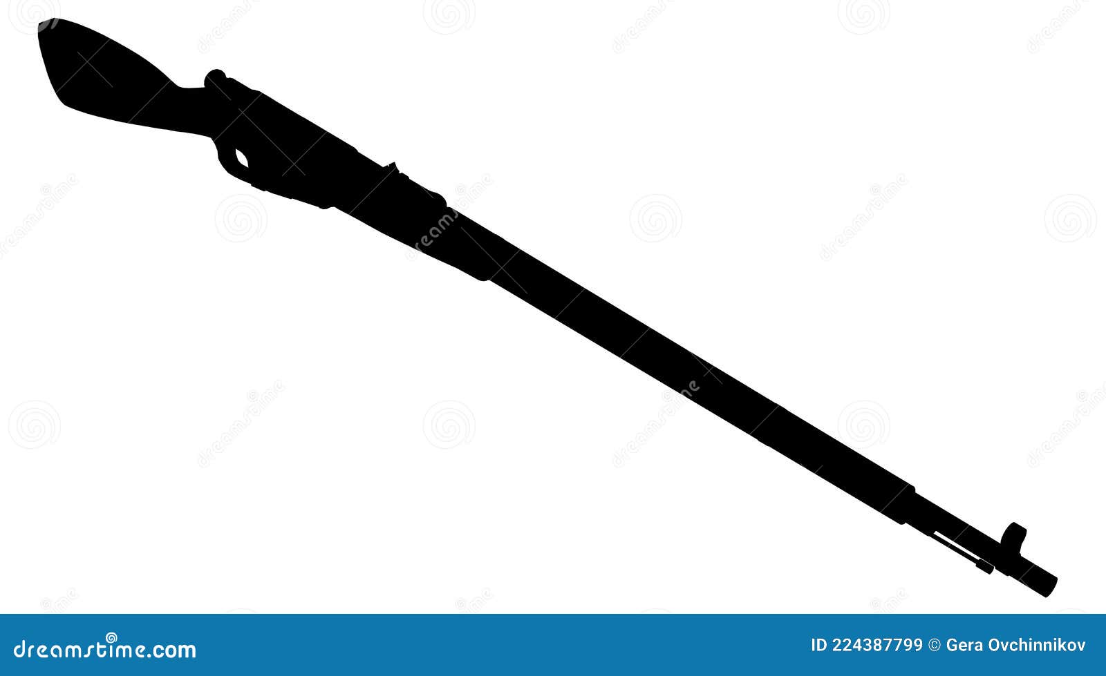 Antique Bayonet Black And White Cartoon Weapon Vector Graphic ...