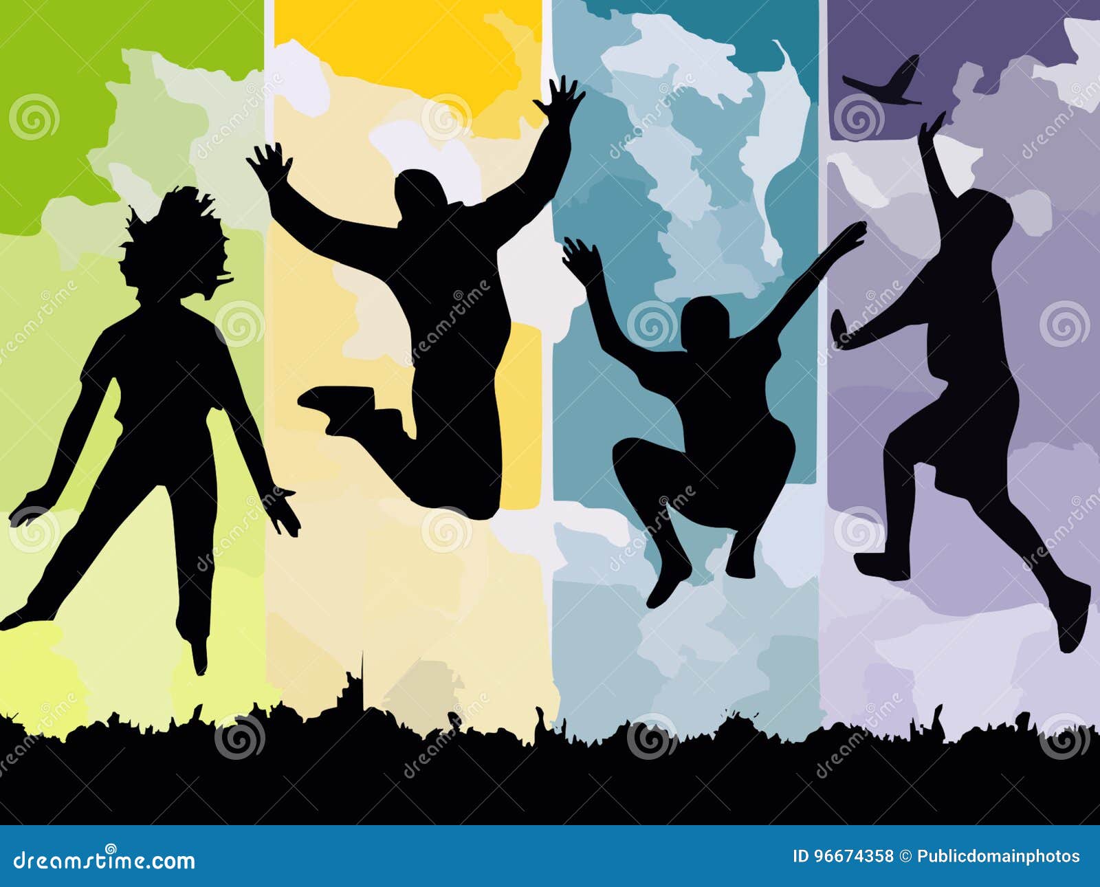 Silhouette, Art, Human Behavior, Illustration Picture. Image: 96674358