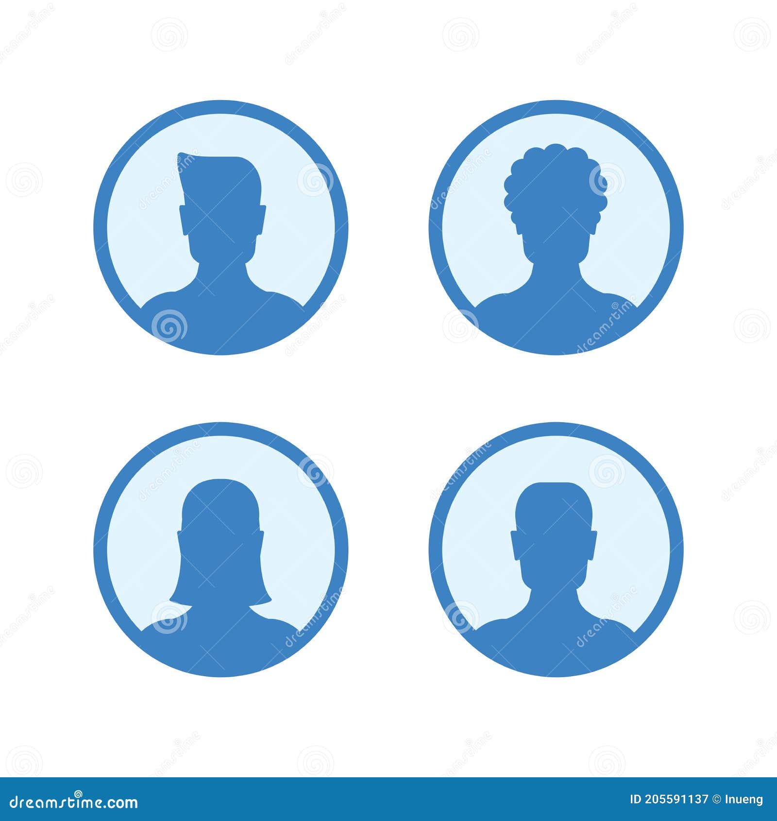 Silhouette Avatar Profile Pictures. Avatars Icon. Cartoon Vector ...