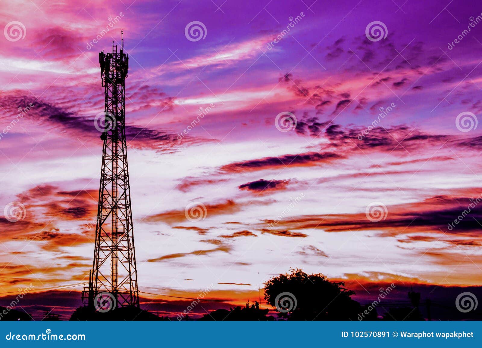 Silhouette Poles stock image. Image of beautiful, landscape - 102570891