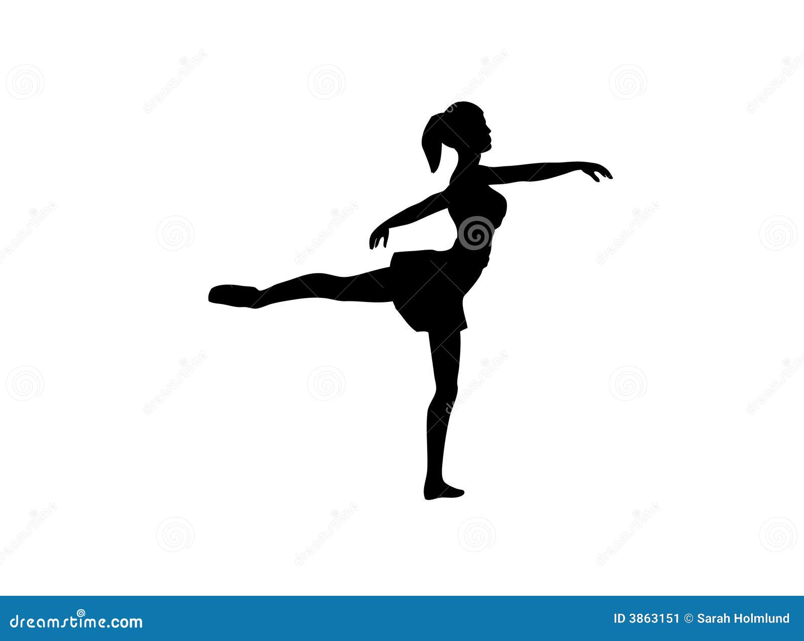 Ballet Arabesque Silhouette
