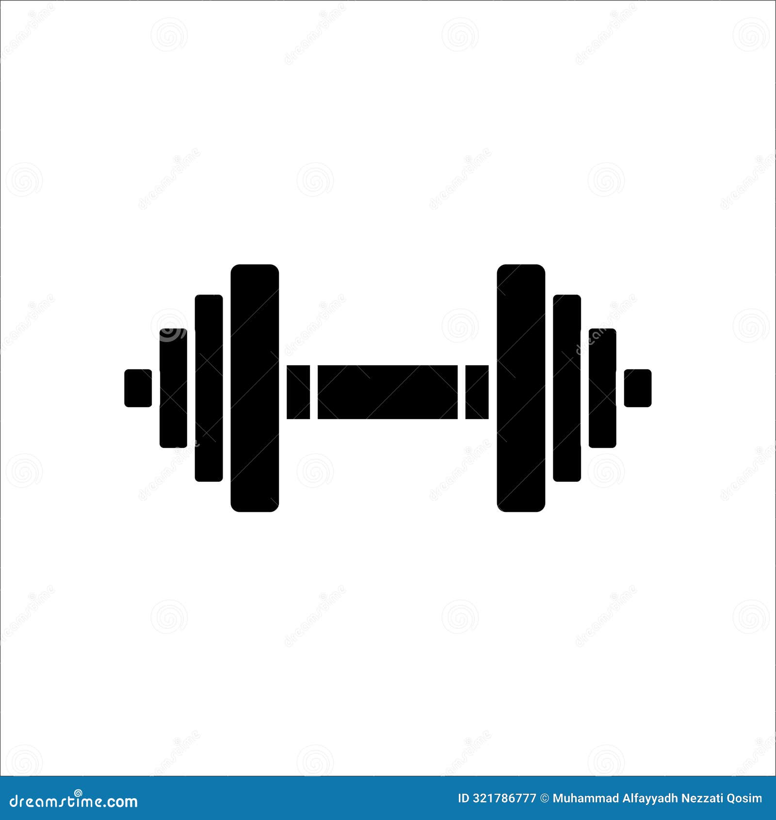 Silhouette Barbell Vector stock vector. Illustration of symbol - 321786777