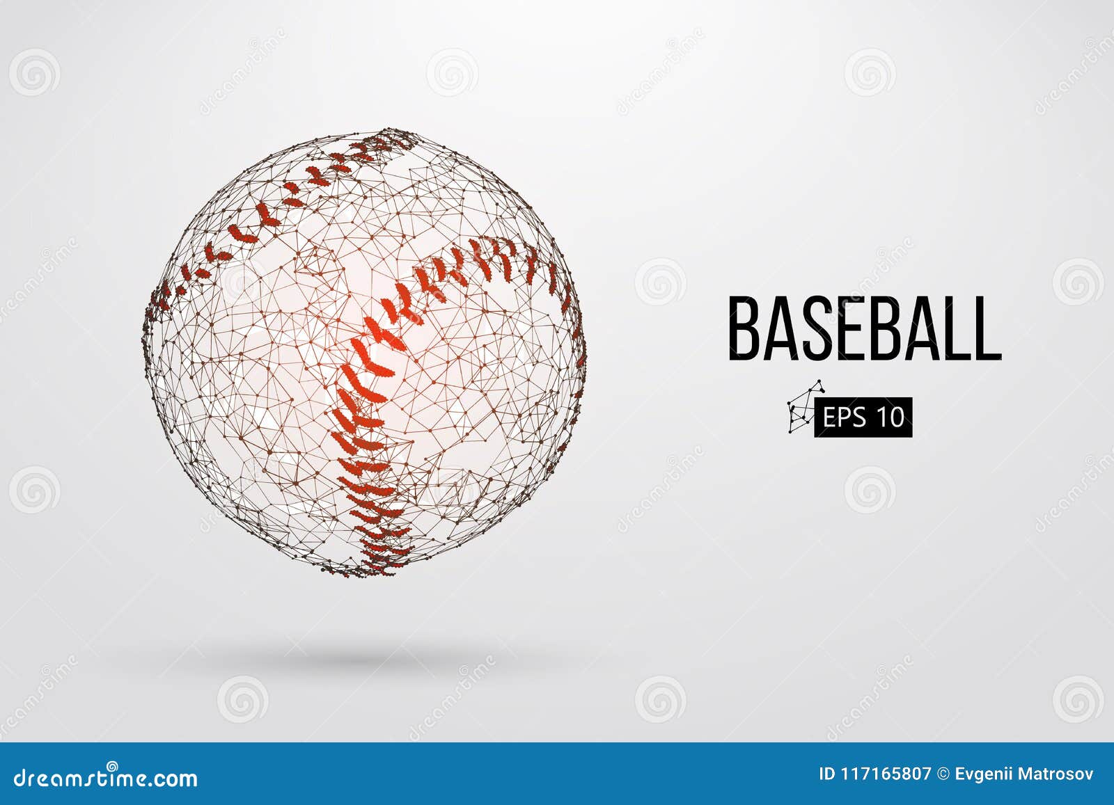 Silhouette Of A Baseball Player From Particle. Vector Silhouette ...