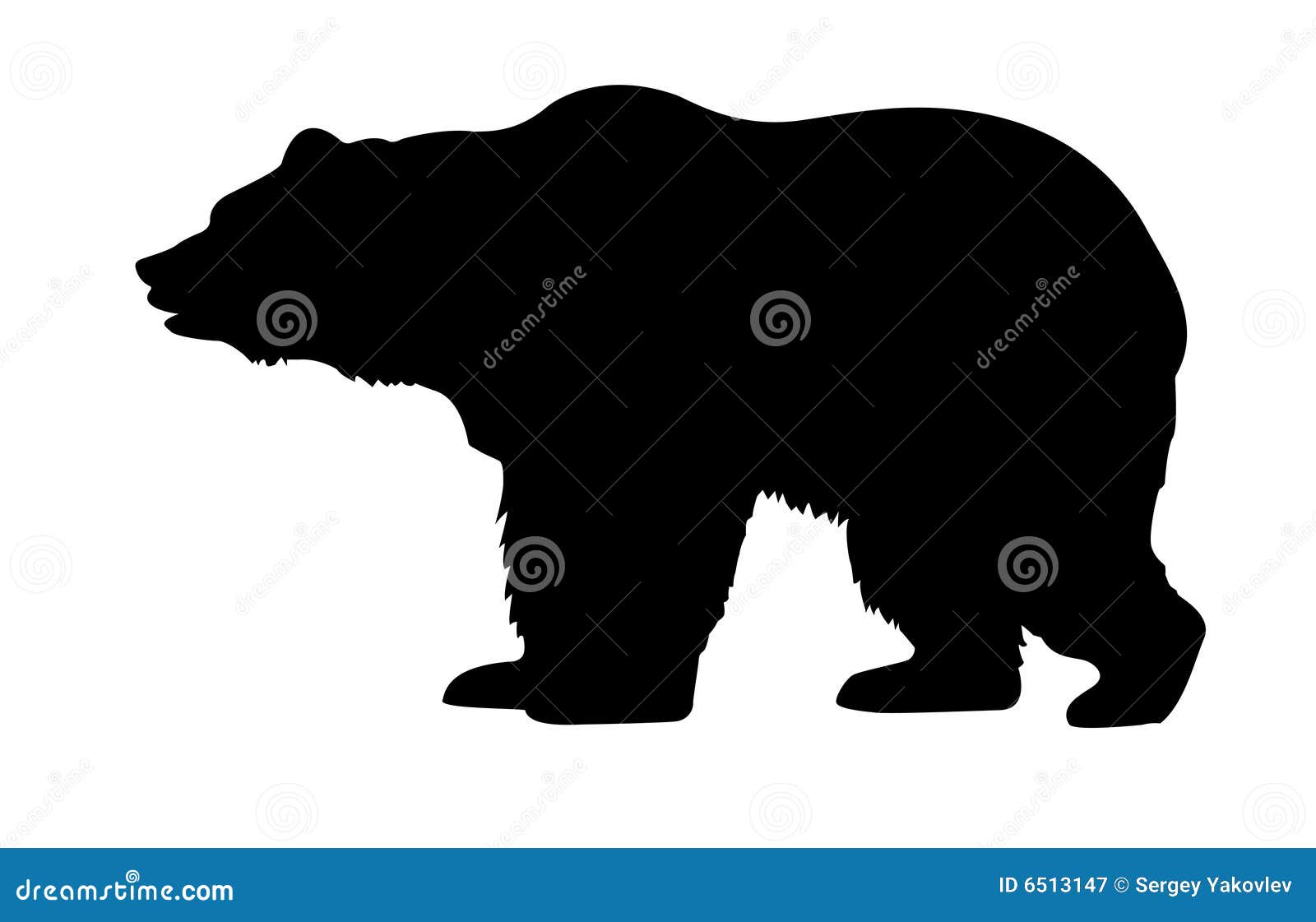Silhouette Bear Royalty Free Stock Photography - Image: 6513147