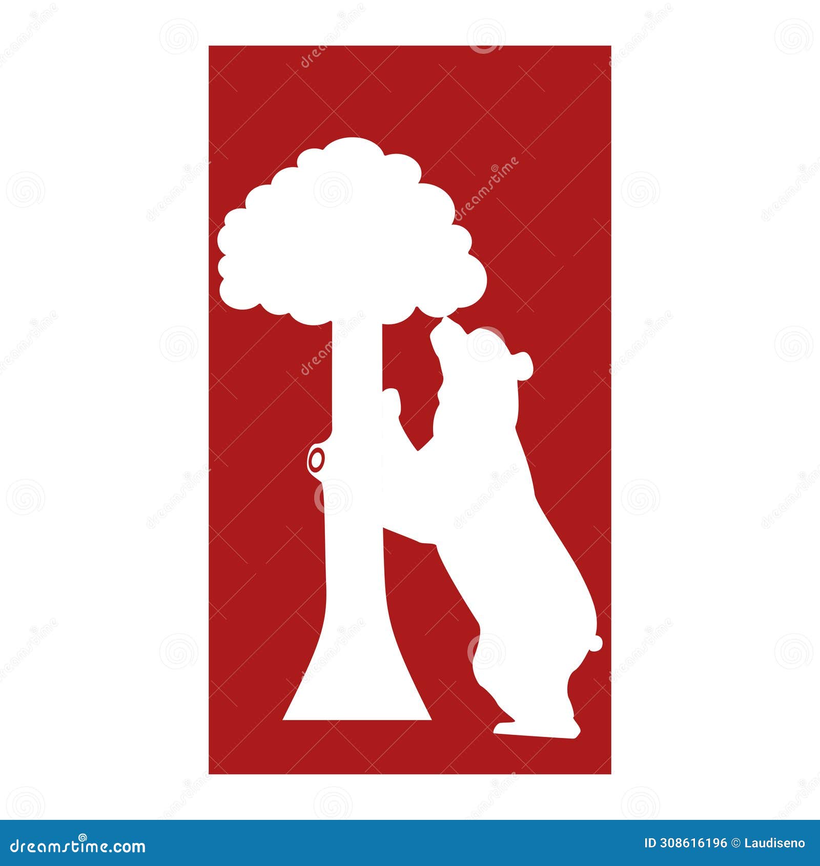 Silhouette of a Bear in a Tree Vector Stock Vector - Illustration of ...