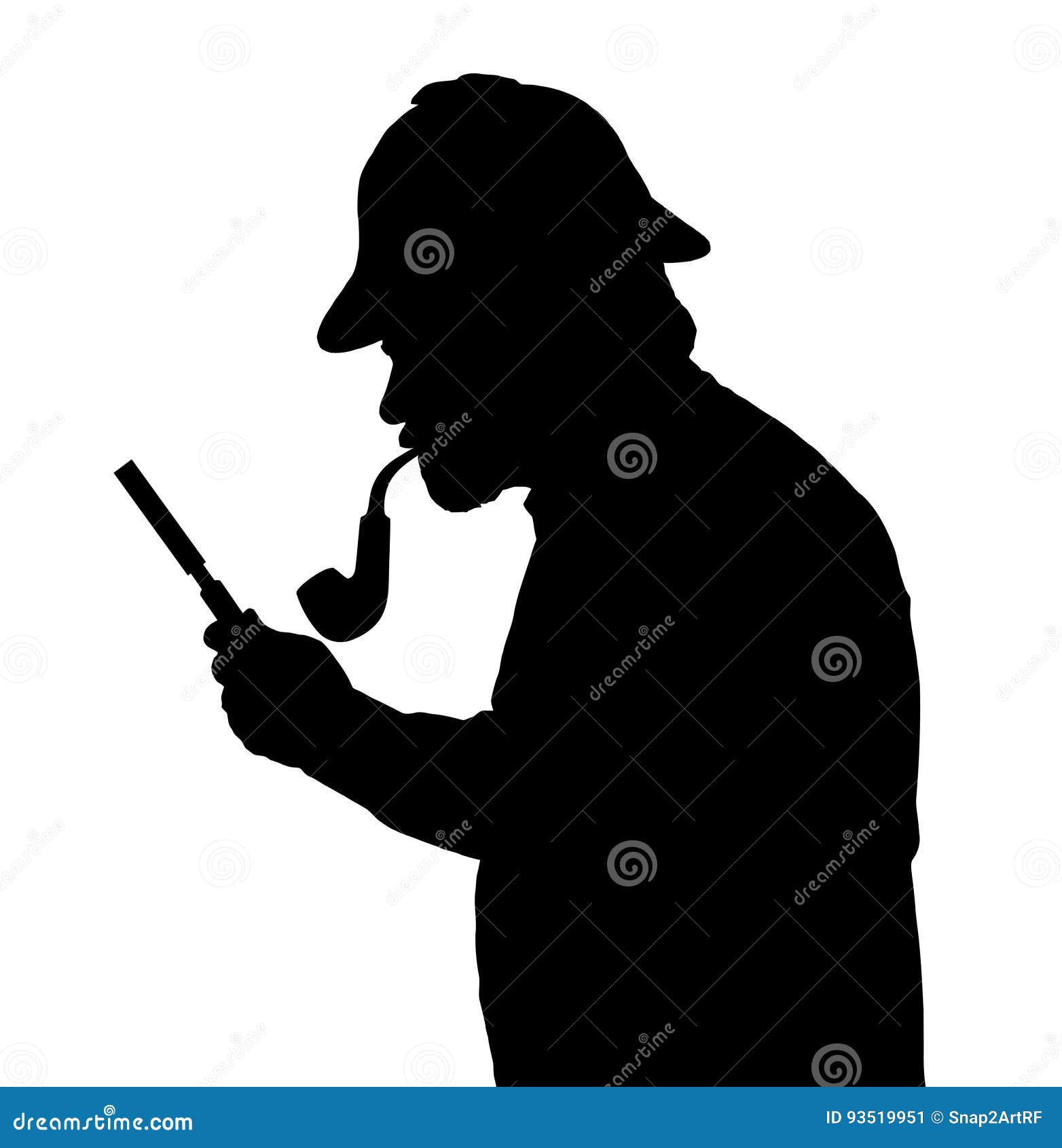 3d Man Investigating With Magnifying Glass Royalty-Free Stock Photo ...