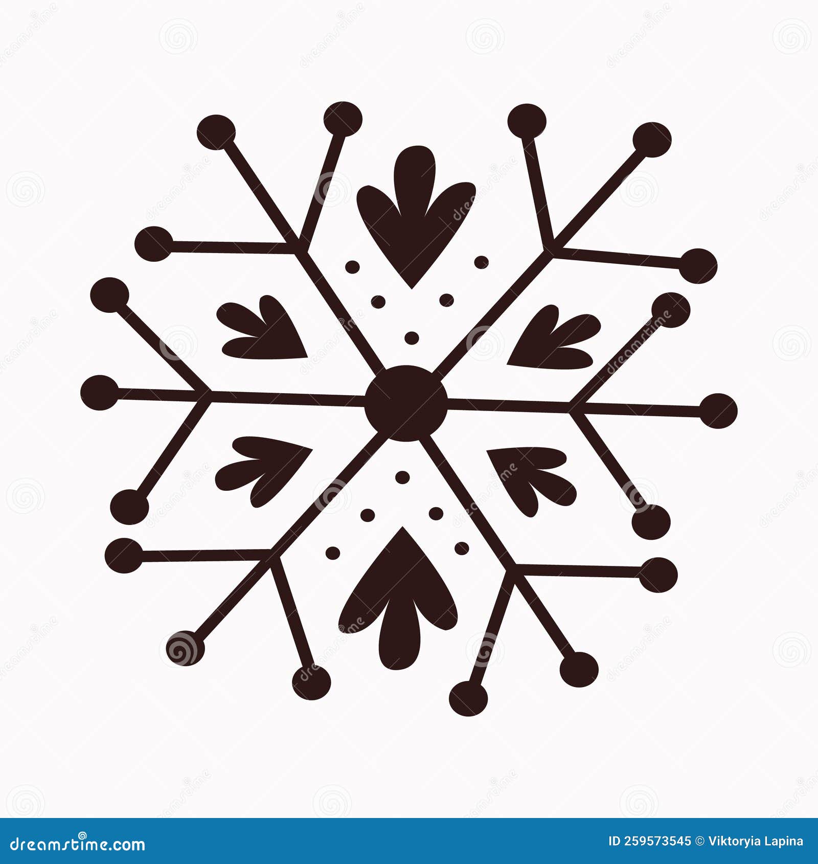 Silhouette of a Beautiful Snowflake Icon. Vector Illustration EPS 10 ...