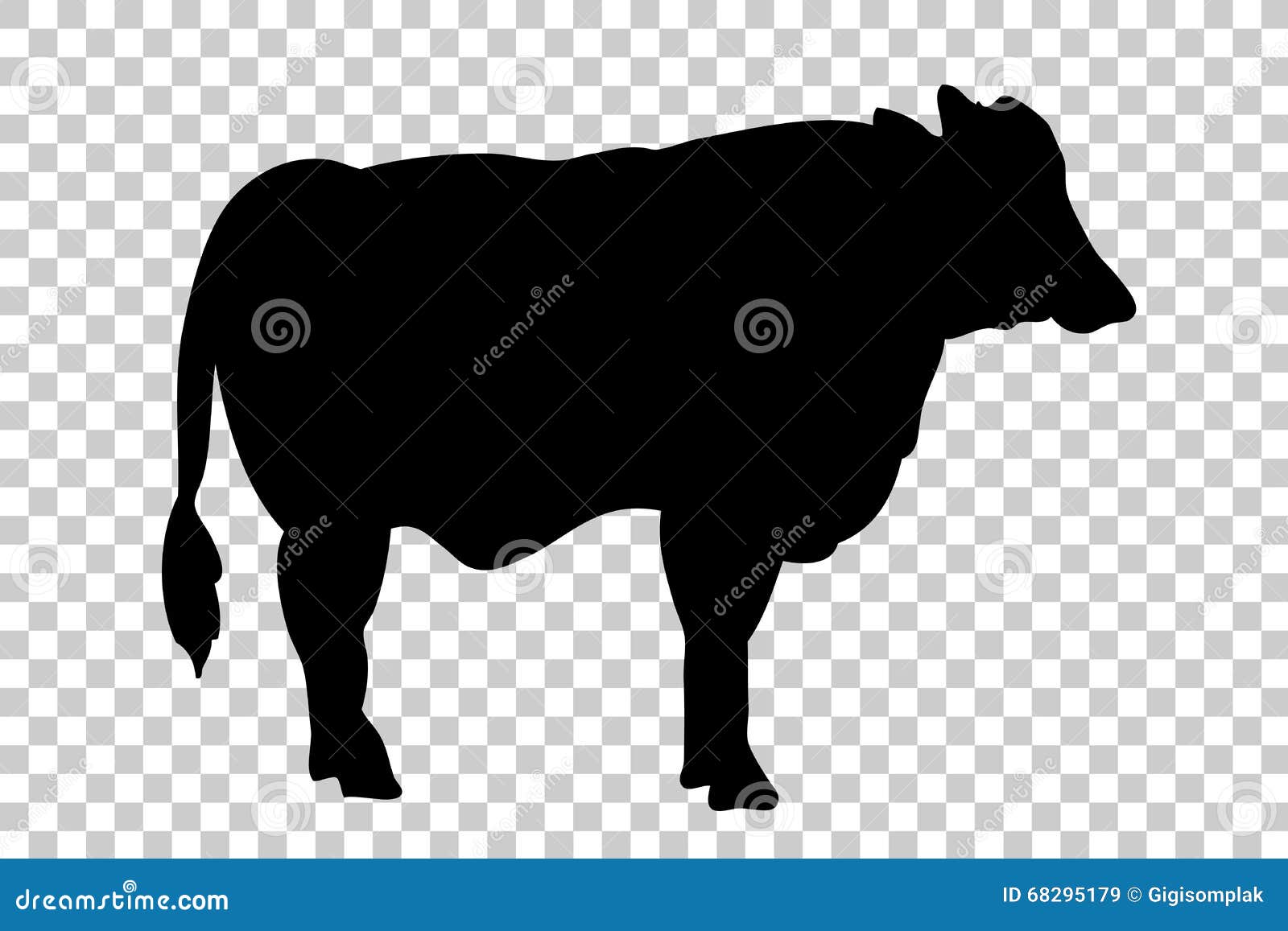 Silhouette Beef , At Transparent Effect Background Cartoon Vector ...