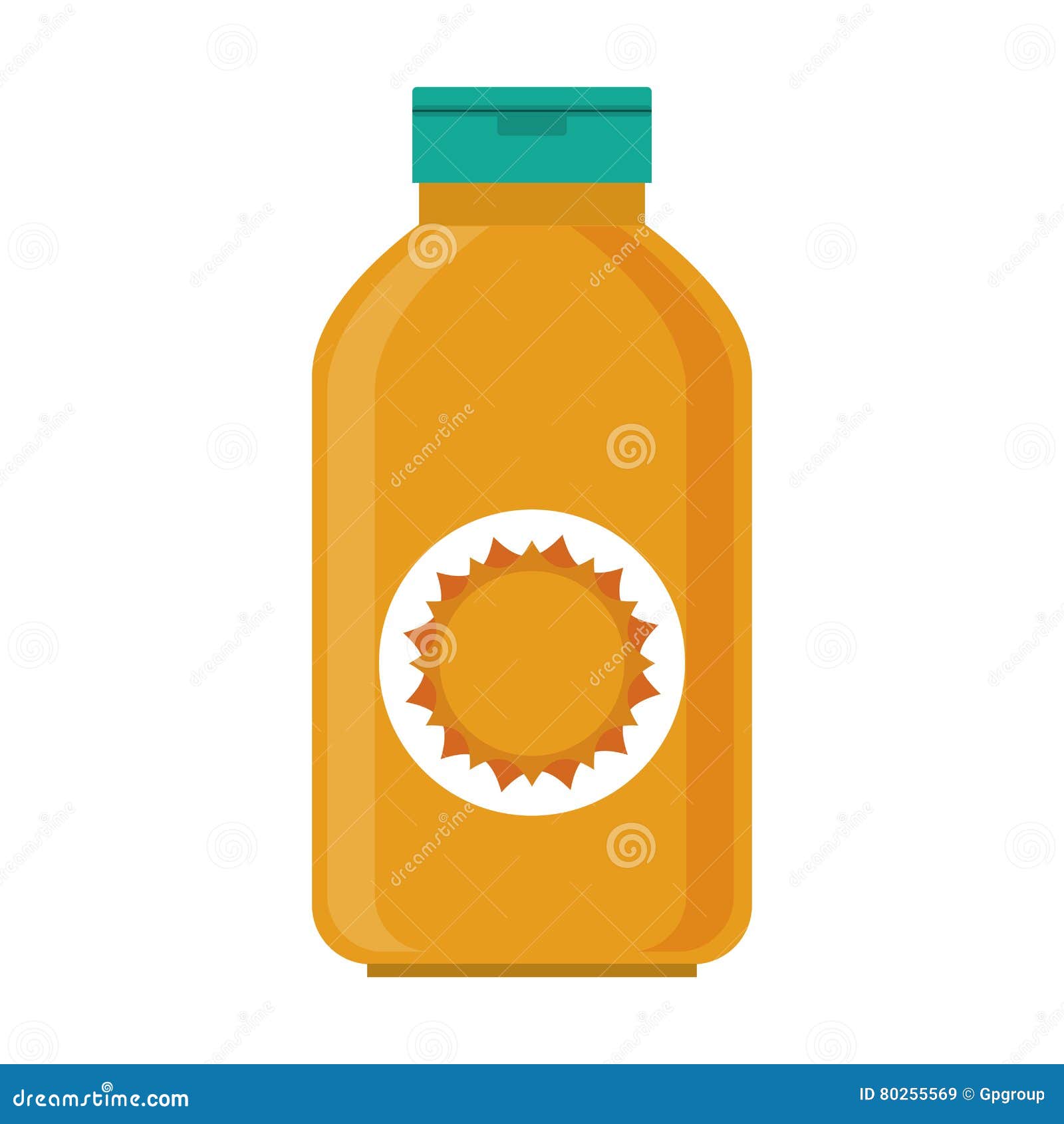 Silhouette with Big Bottle of Sunscreen Stock Vector - Illustration of ...