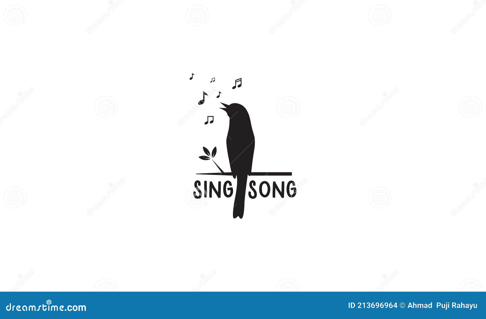 Bird Sing Song And Nesting Box Vector Illustration | CartoonDealer.com ...