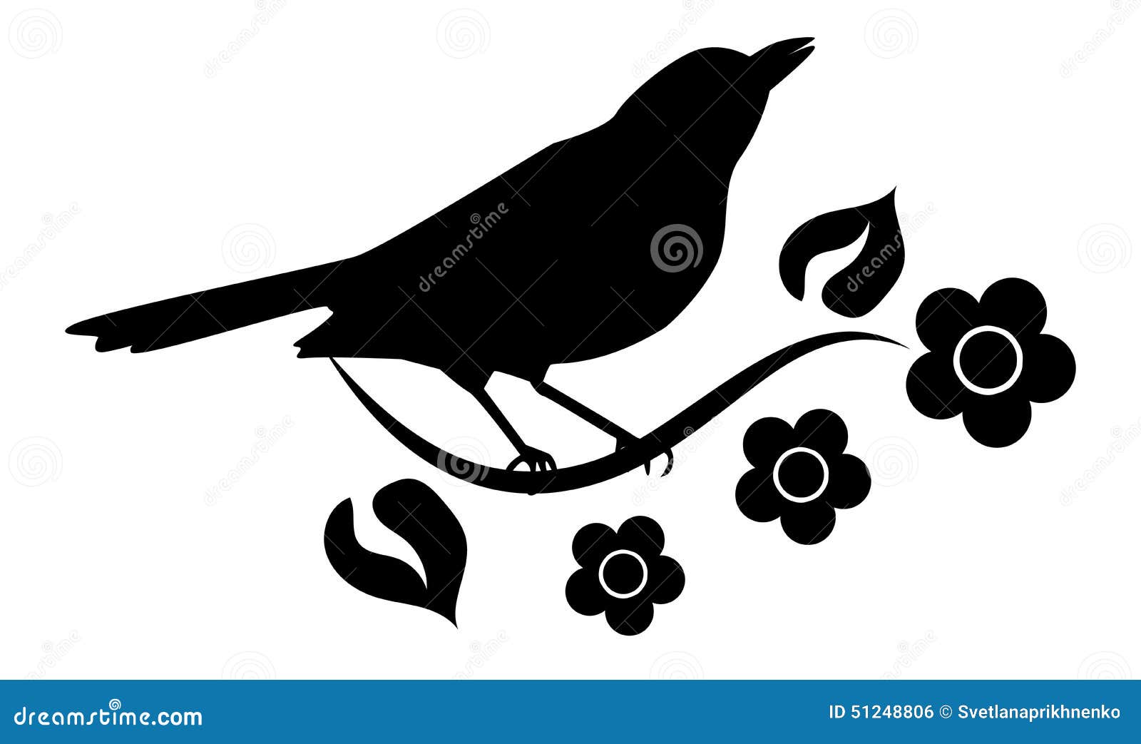 Sitting Bird Outline