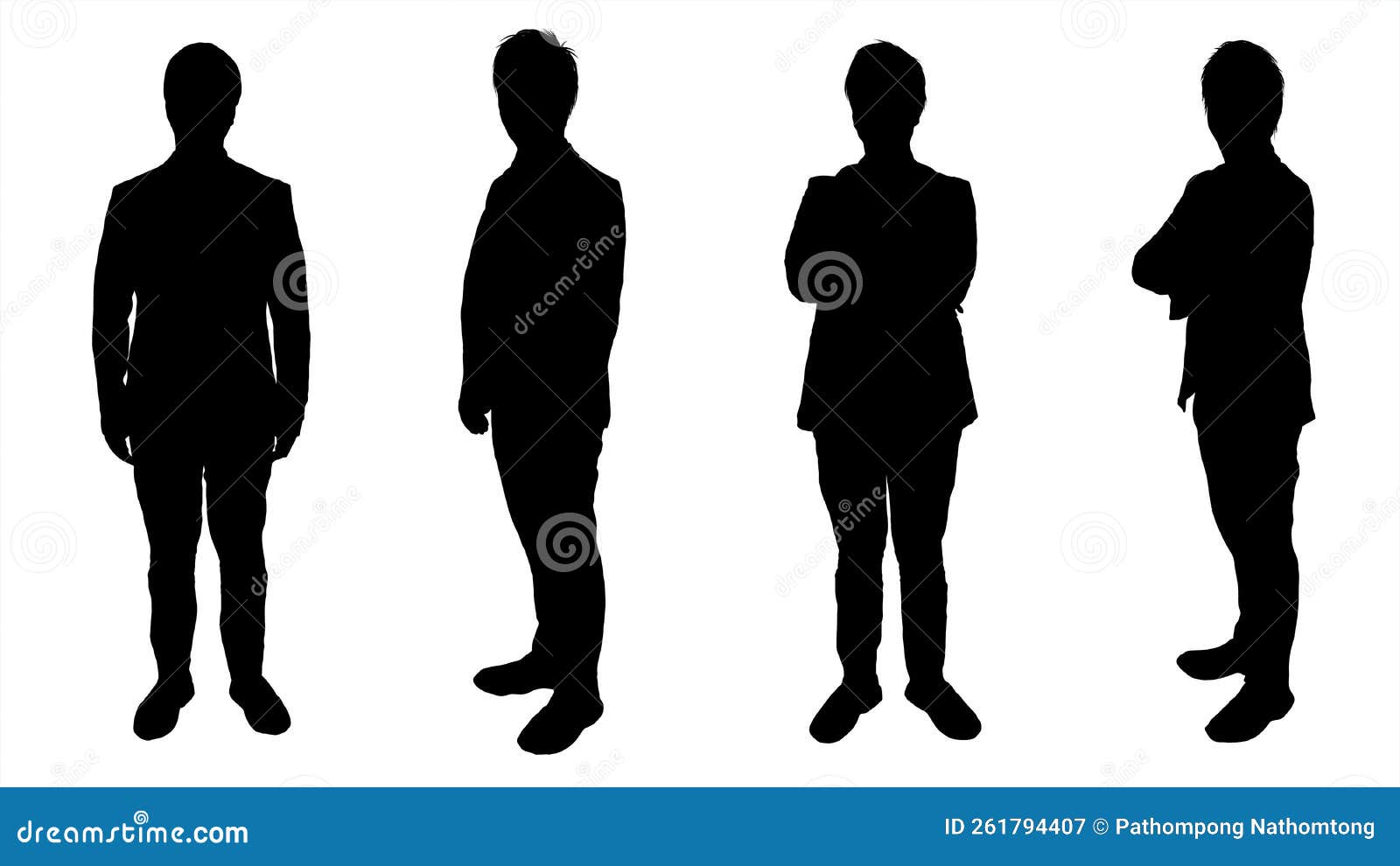 Silhouette Black White Man Acting Gesturing Pose Stock Vector ...