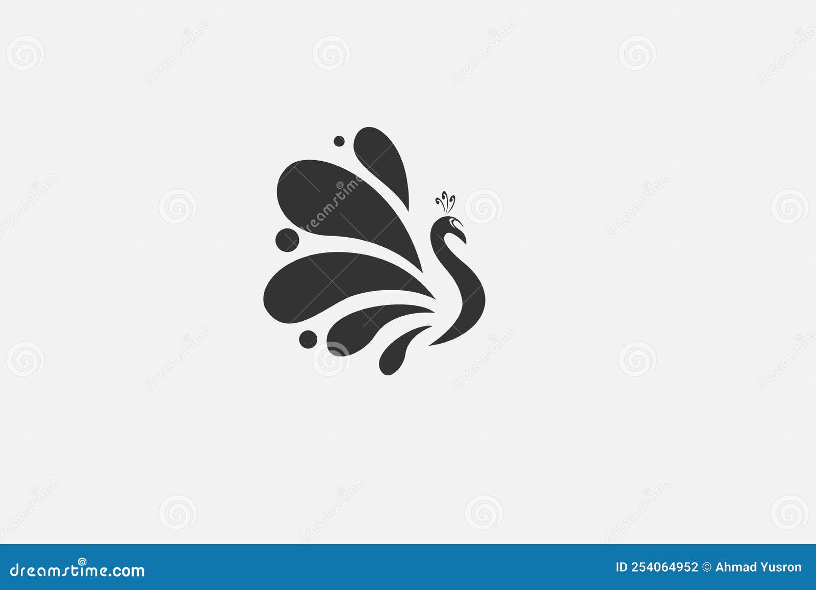 Peacock Black And White Logo