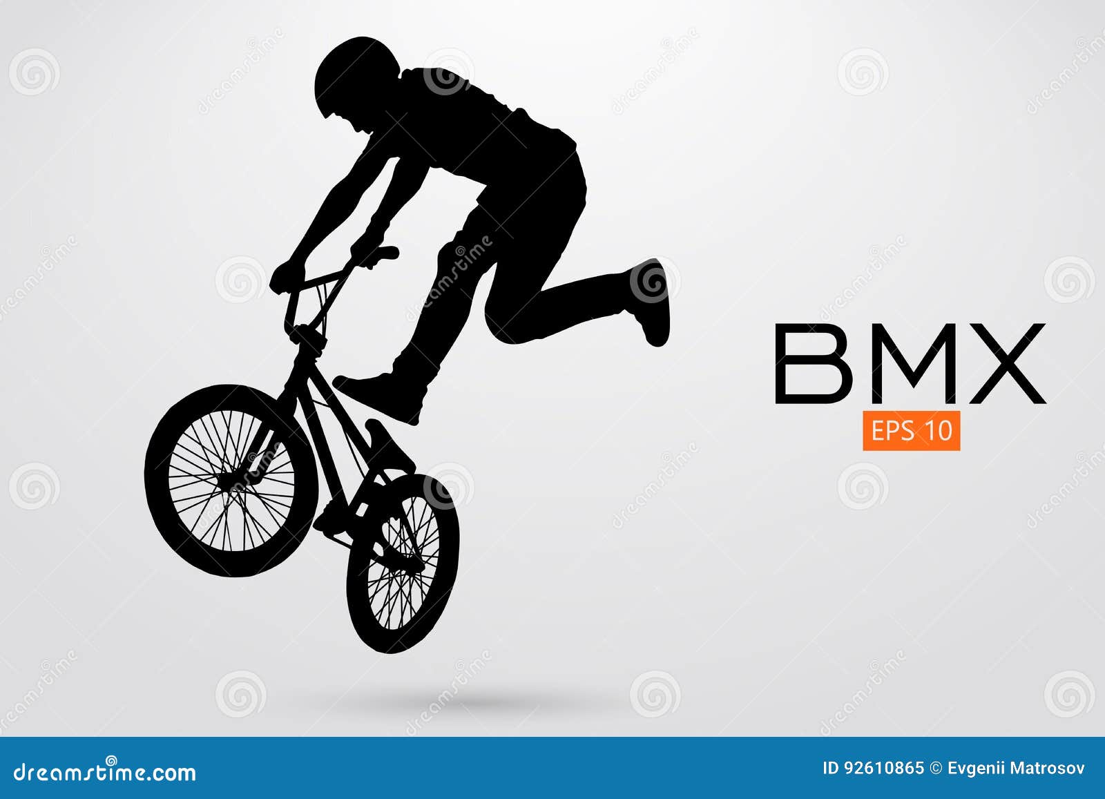 Silhouette Of A BMX Rider. Vector Illustration | CartoonDealer.com ...