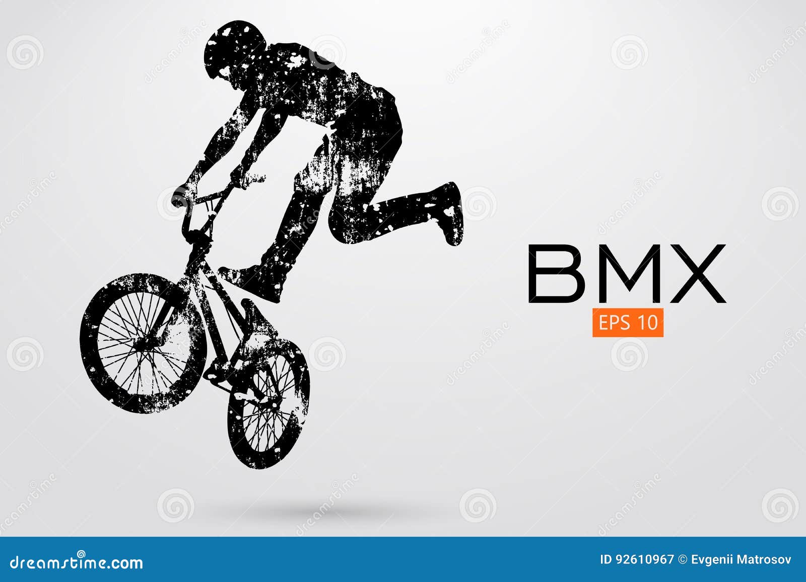 Silhouette of a BMX Rider. Vector Illustration Stock Vector ...