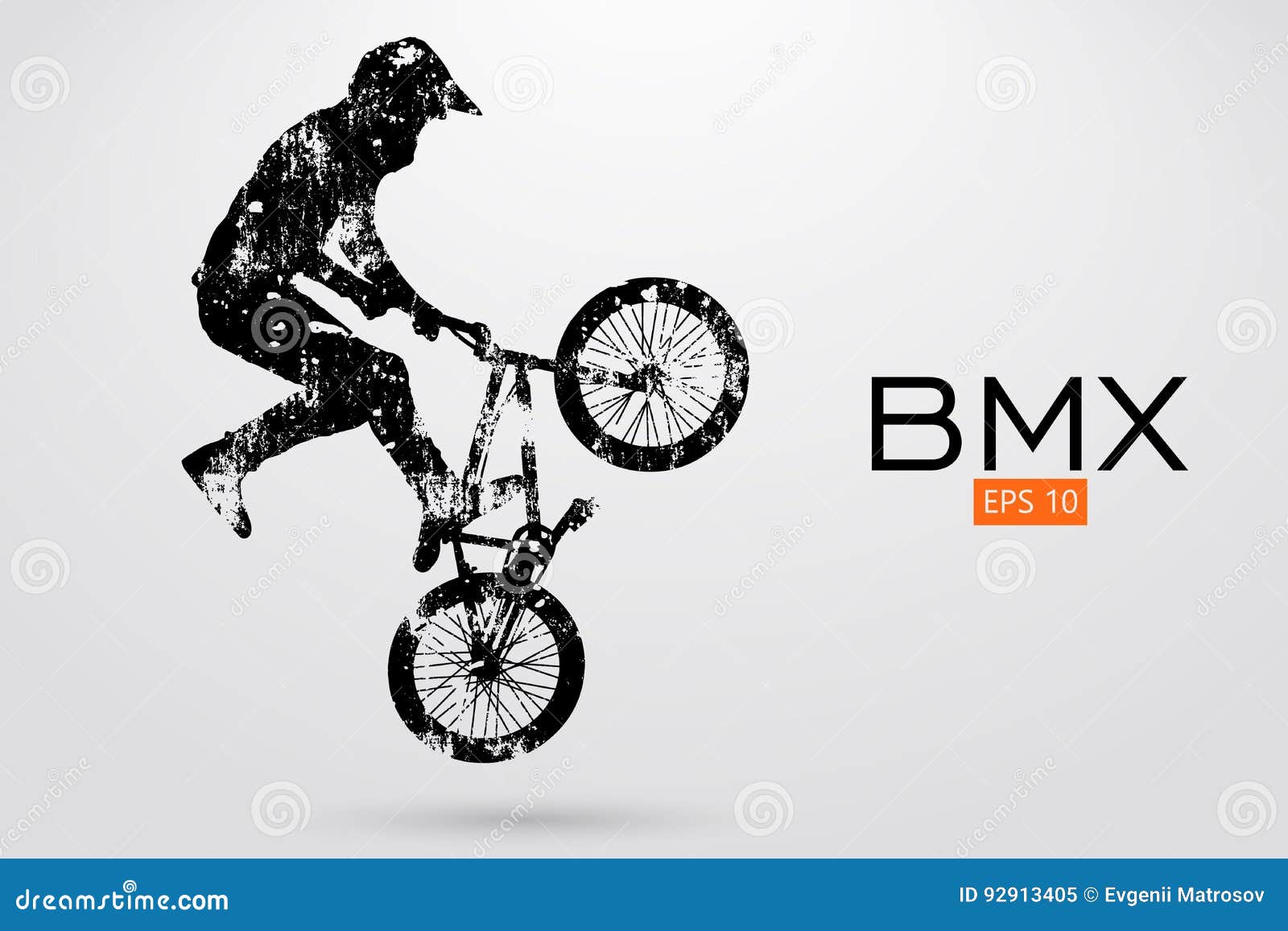 Silhouette of a BMX Rider. Vector Illustration Stock Vector ...