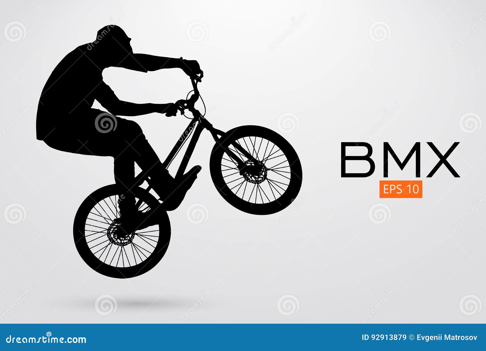 Silhouette of a BMX Rider. Vector Illustration Stock Vector ...