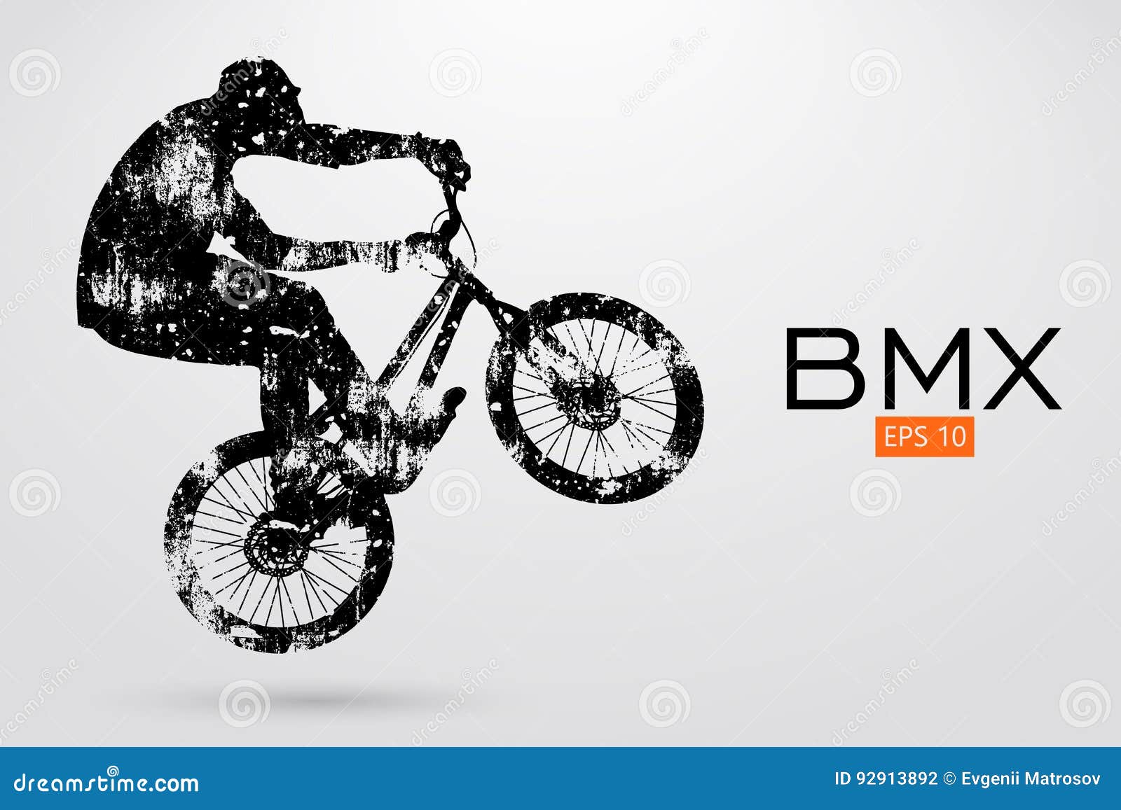 Silhouette of a BMX Rider. Vector Illustration Stock Vector ...