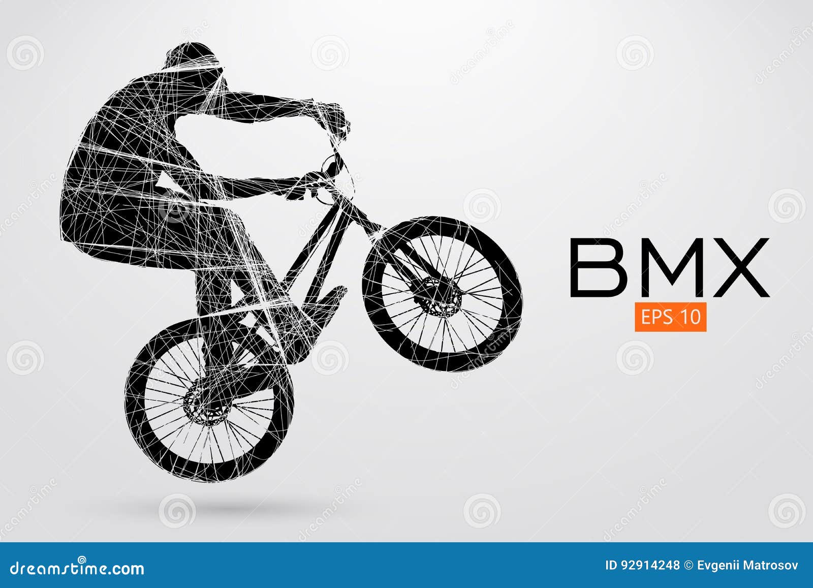 Silhouette of a BMX Rider. Vector Illustration Stock Vector ...