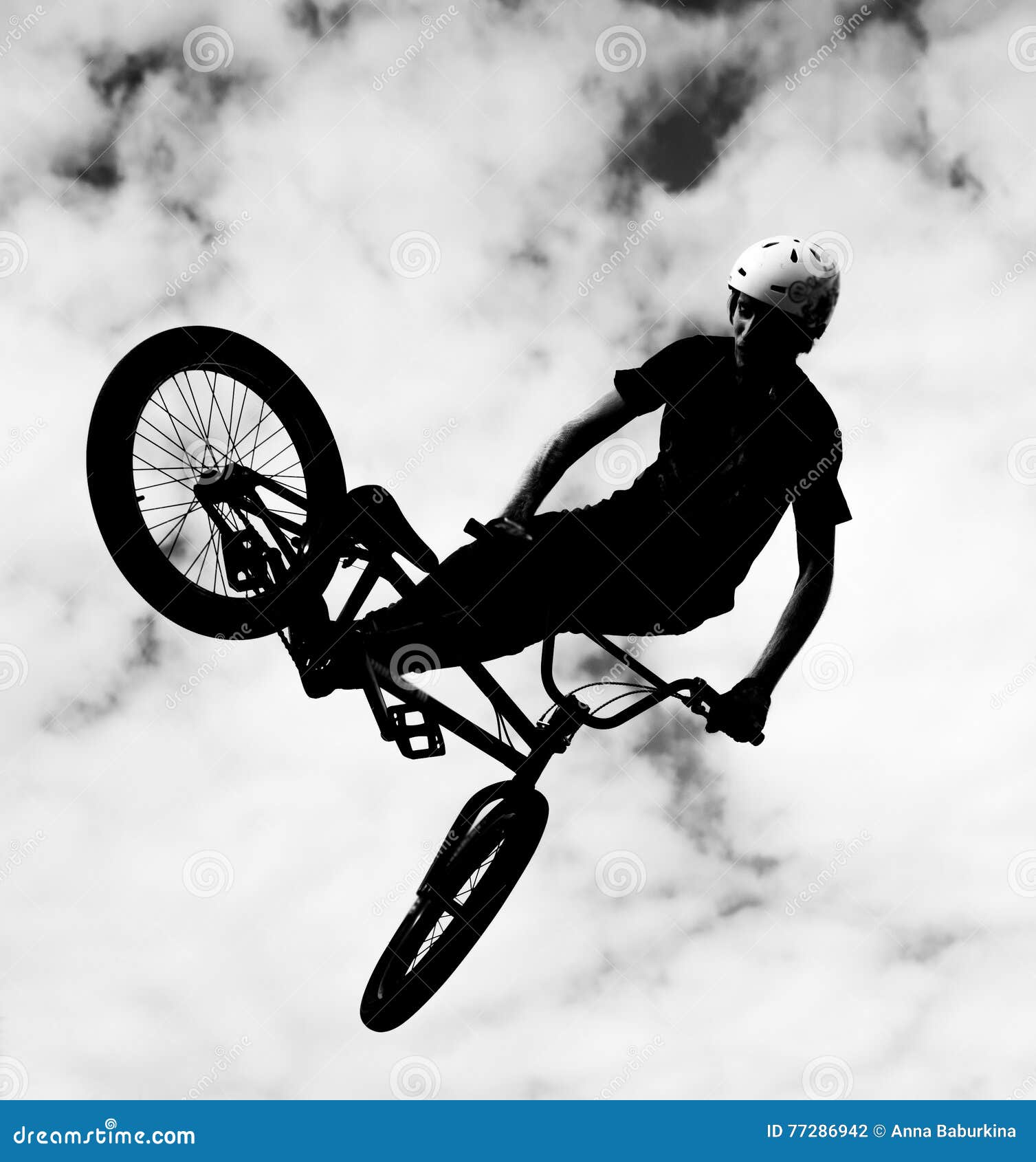 Silhouette of Bmx Riders in Action Stock Photo - Image of biker, action ...