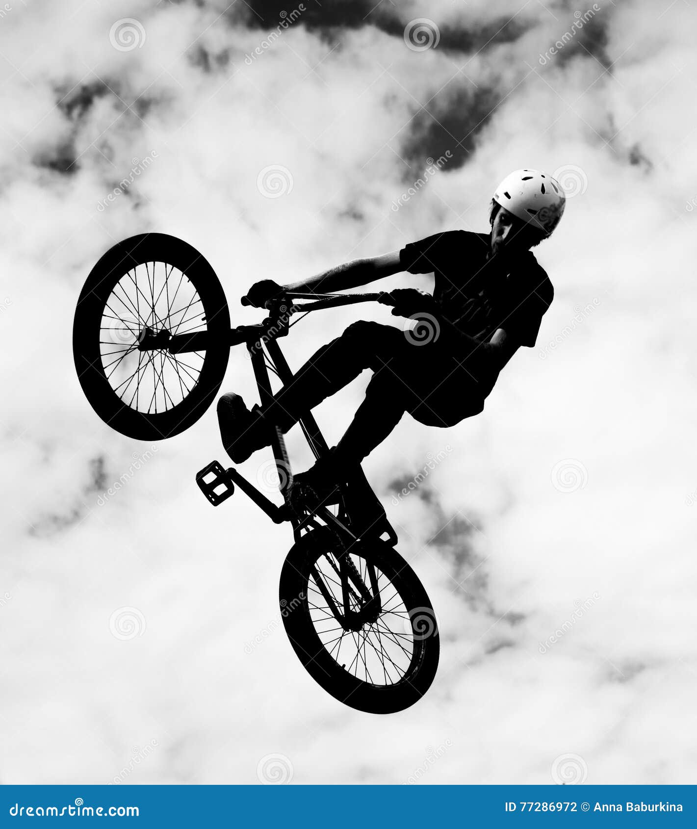 Silhouette of Bmx Riders in Action Stock Photo - Image of bicycle ...