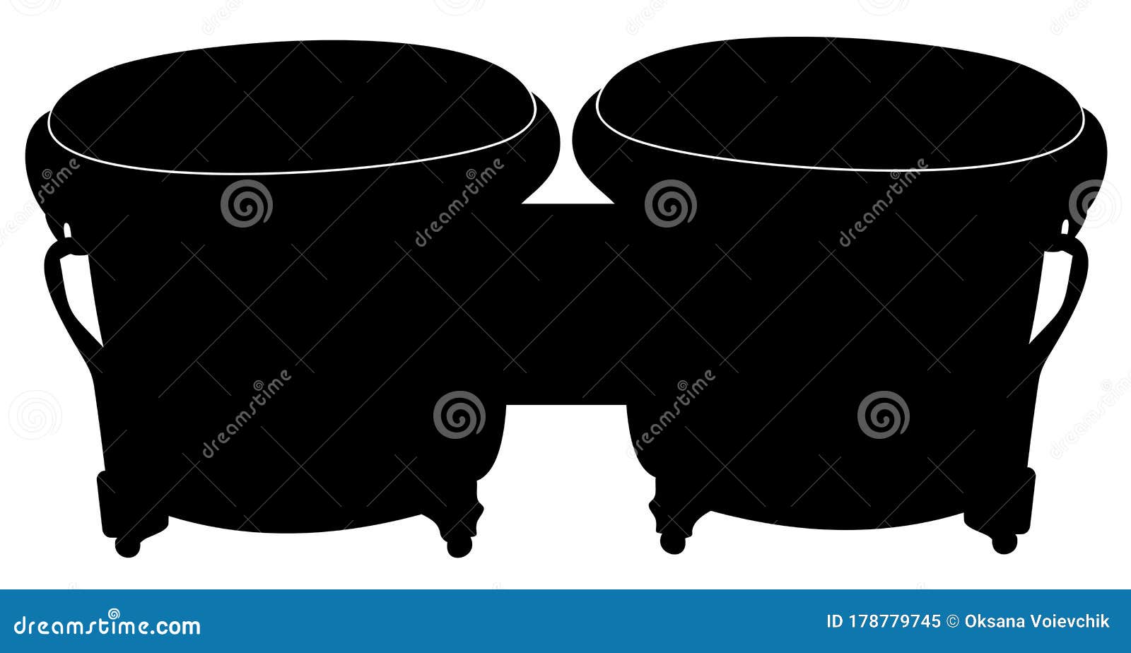 Silhouette of a Bongo Drum Vector Stock Vector - Illustration of sign ...