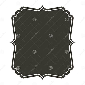 Silhouette Border Heraldic with Decorative Frame Stock Vector ...