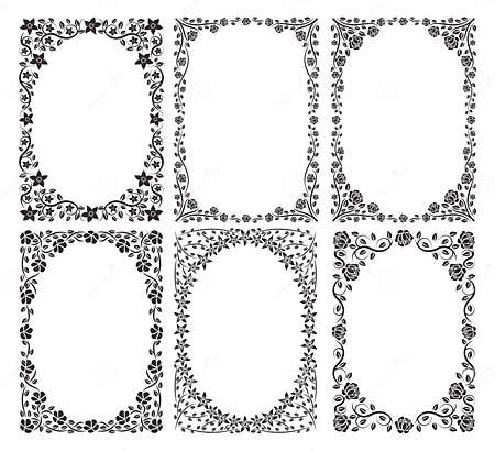 Silhouette borders stock vector. Illustration of borders - 22230412