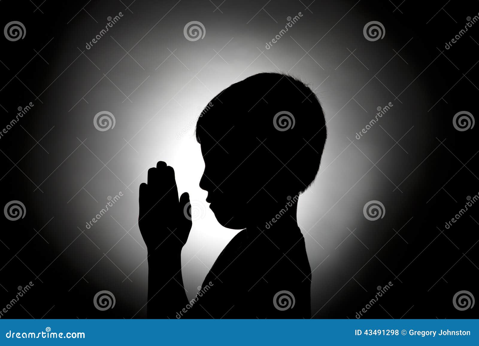 Child Praying Silhouette