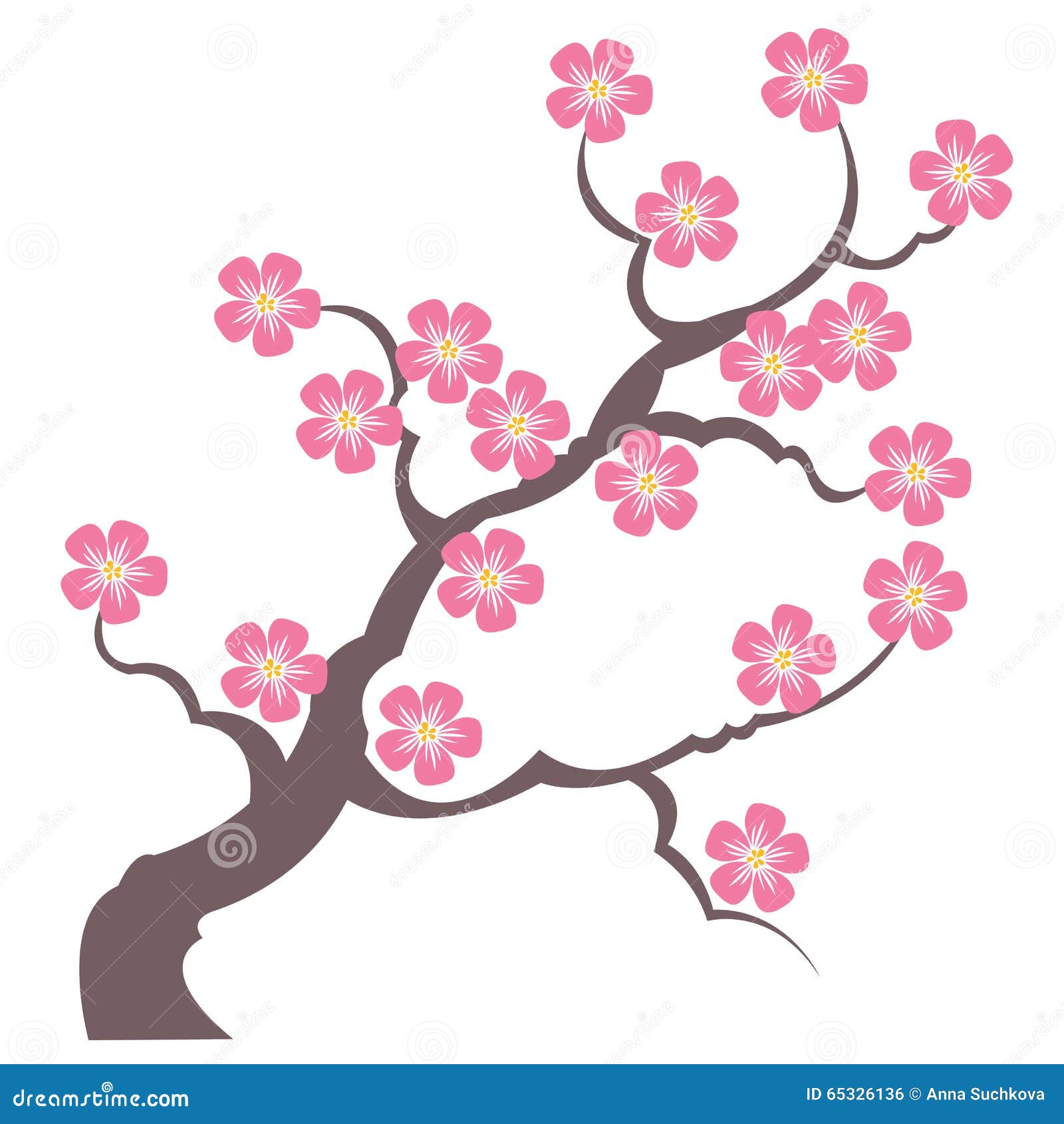 Silhouette Branches of Sakura Stock Vector - Illustration of blooming ...