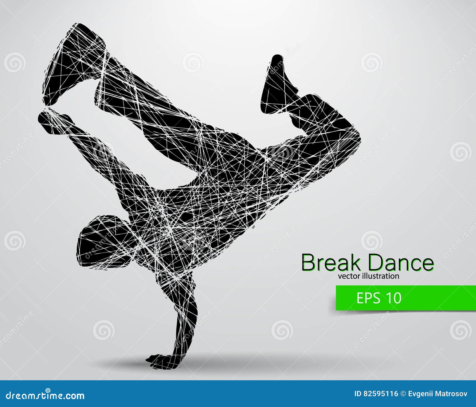 Silhouette of a Break Dancer Stock Illustration - Illustration of ...