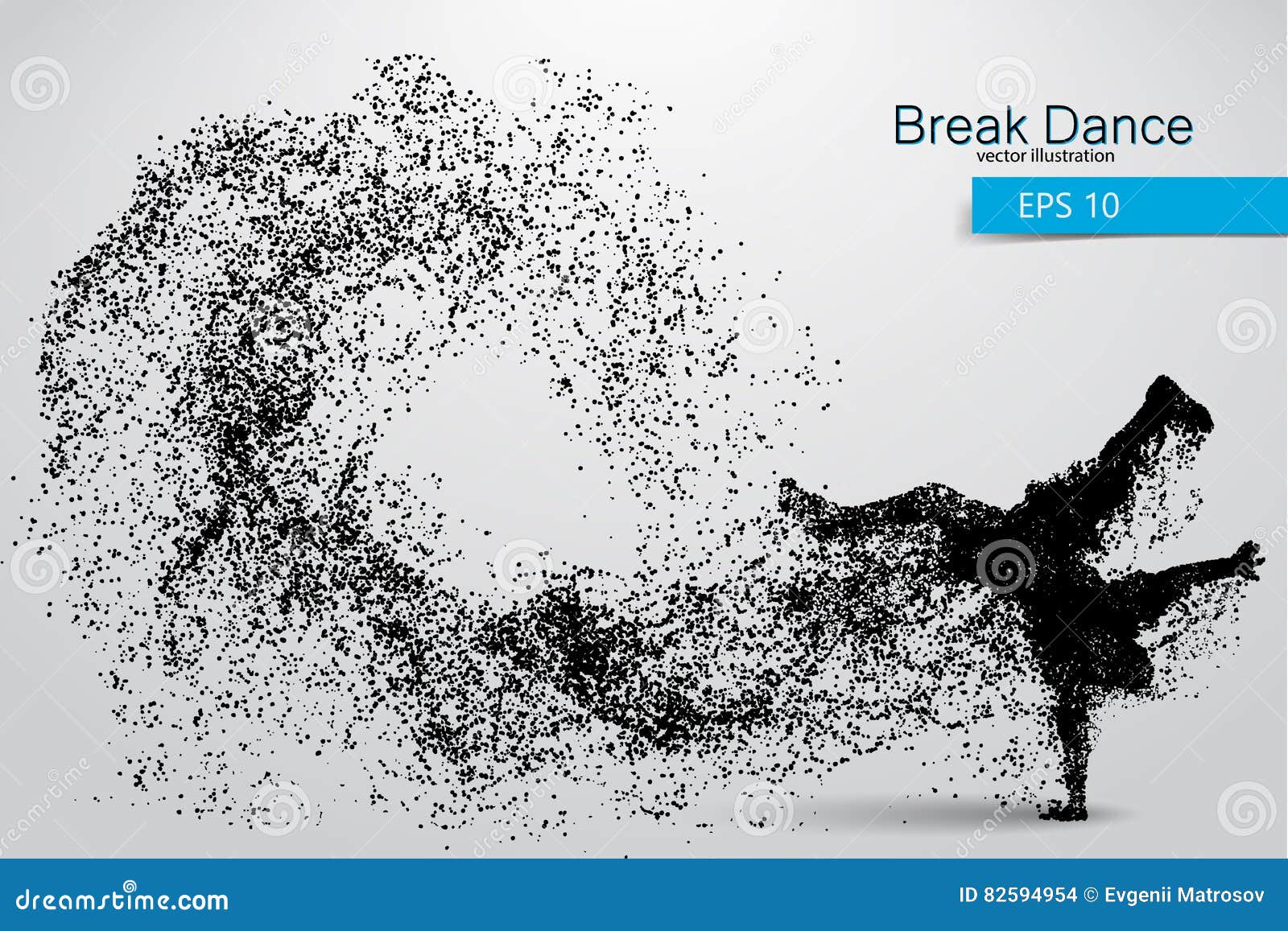 Break Dancer In Dynamic Pose. Hand Drawn Lineart Vector Illustration ...