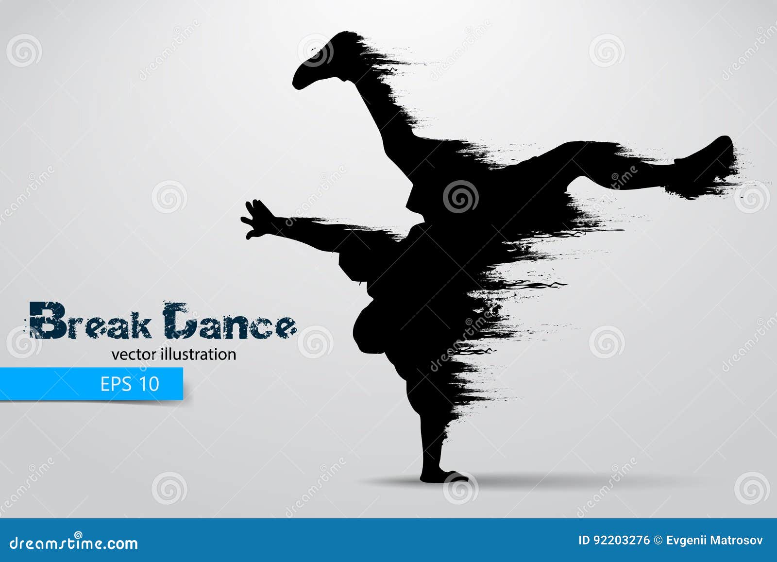 Silhouette of a Break Dancer from Particles. Vector Illustration Stock ...