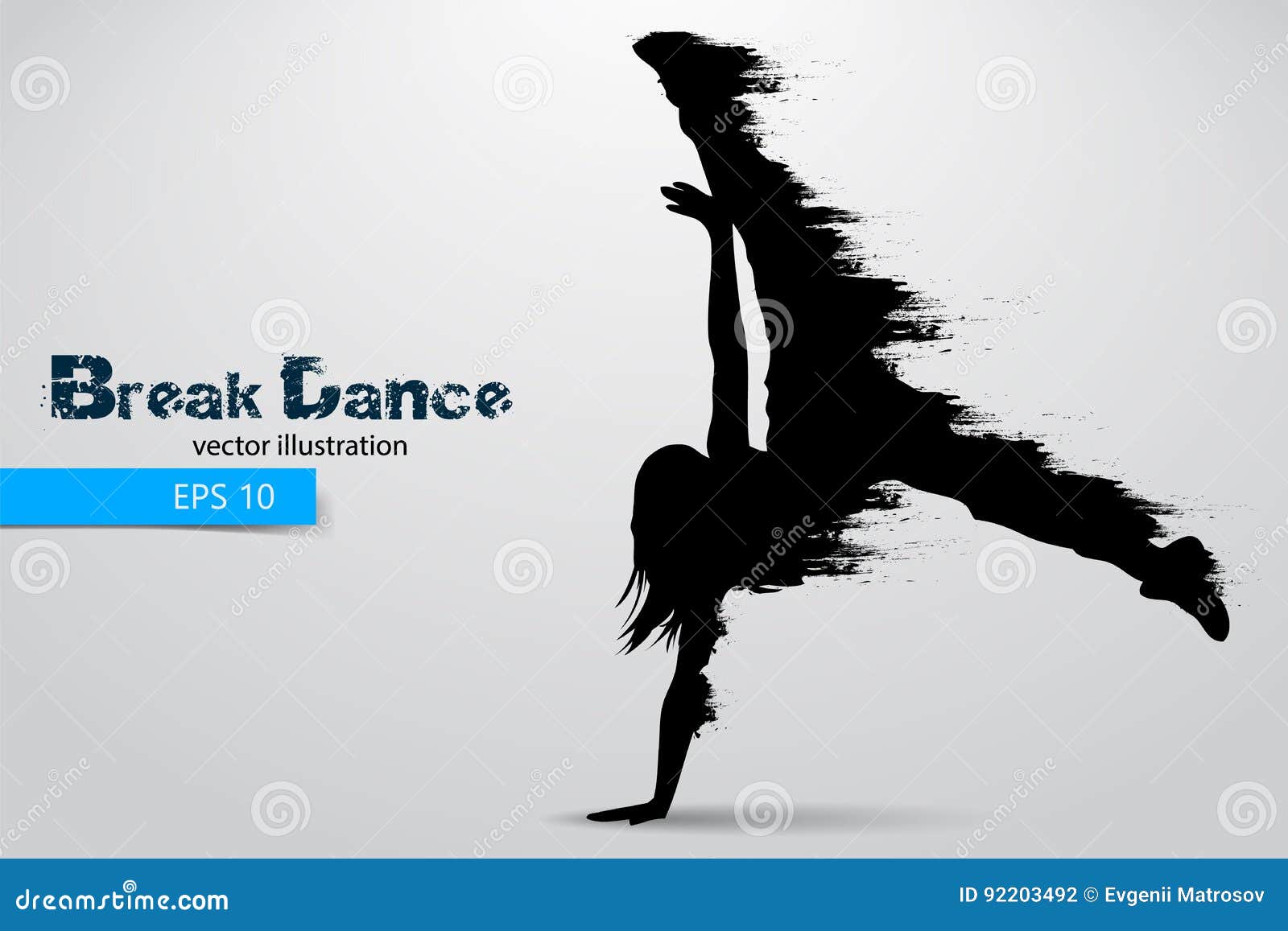 Silhouette of a Break Dancer from Particles. Vector Illustration Stock ...
