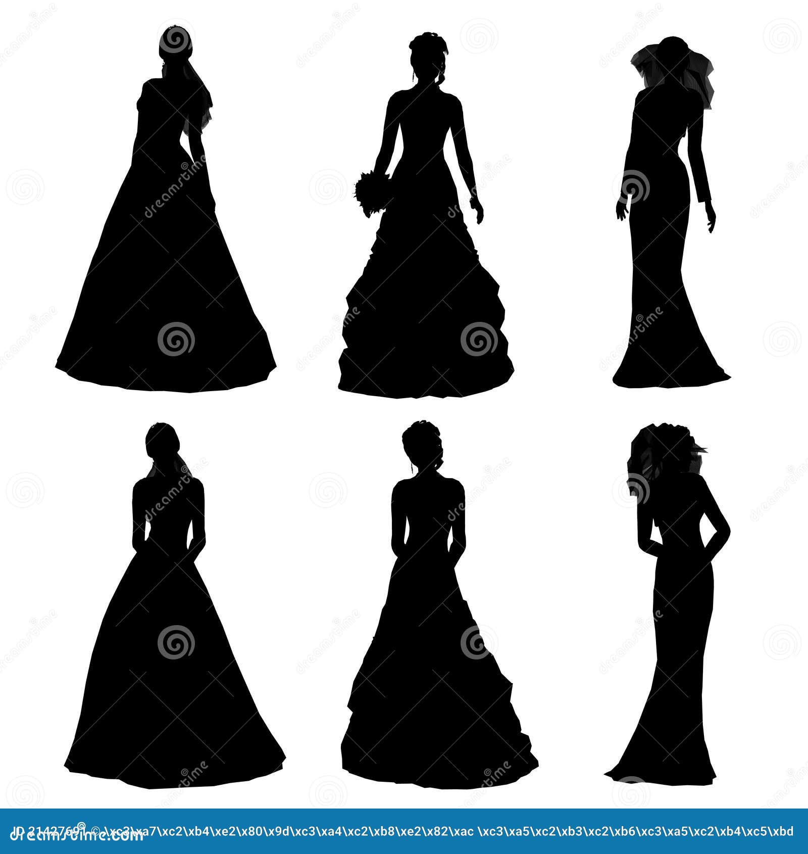 Silhouette of bride stock illustration. Illustration of dress - 21427691