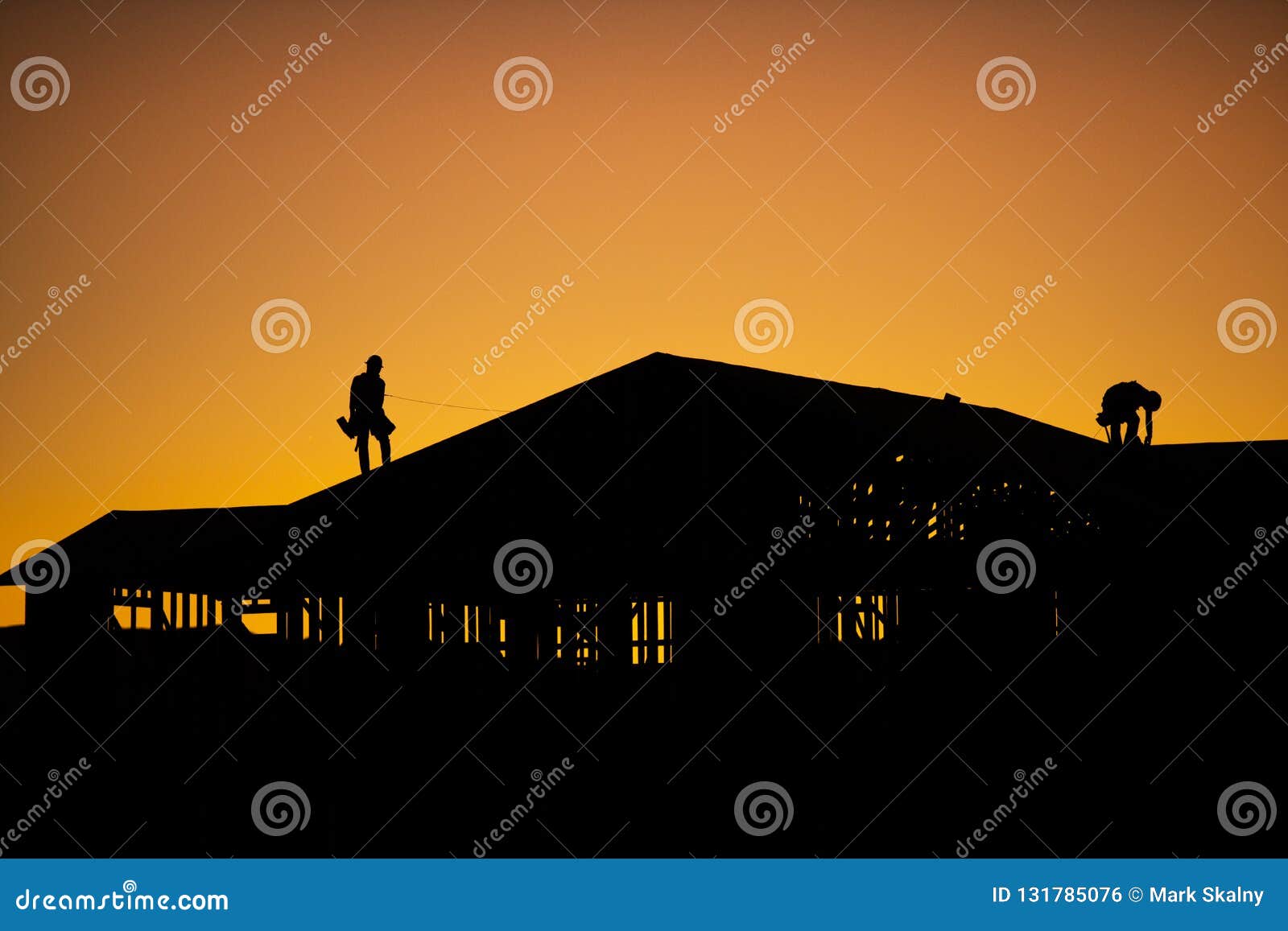 Silhouette of Builders during Sunset Stock Photo - Image of people ... Silhouette of Builders during Sunset Stock Photo - Image of people ...