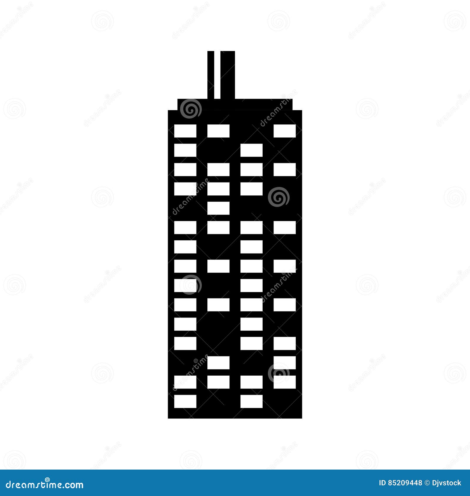 Silhouette Building Line Sticker Image Stock Illustration ...