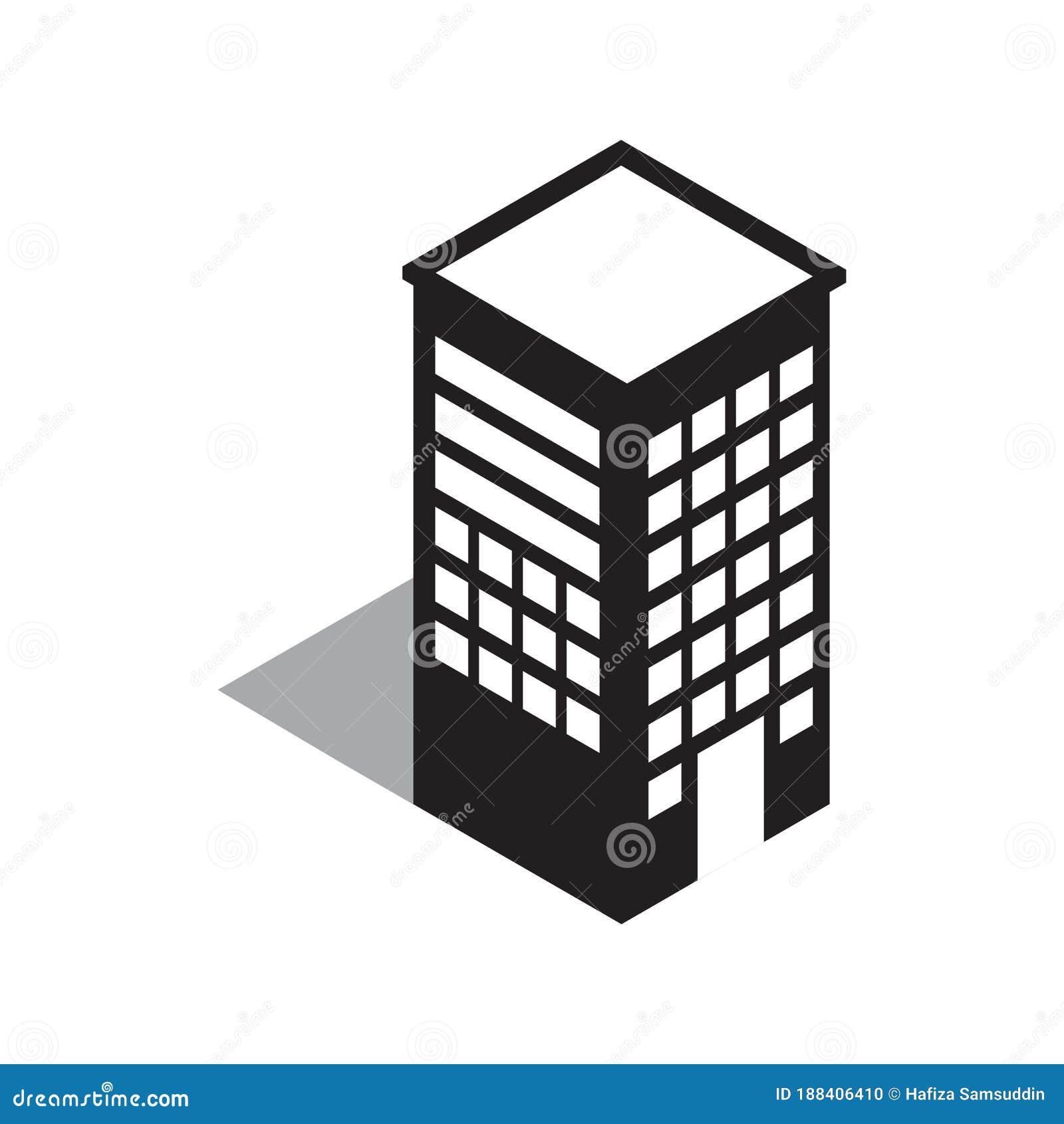 Silhouette of Building. Vector Illustration Decorative Design Stock ...