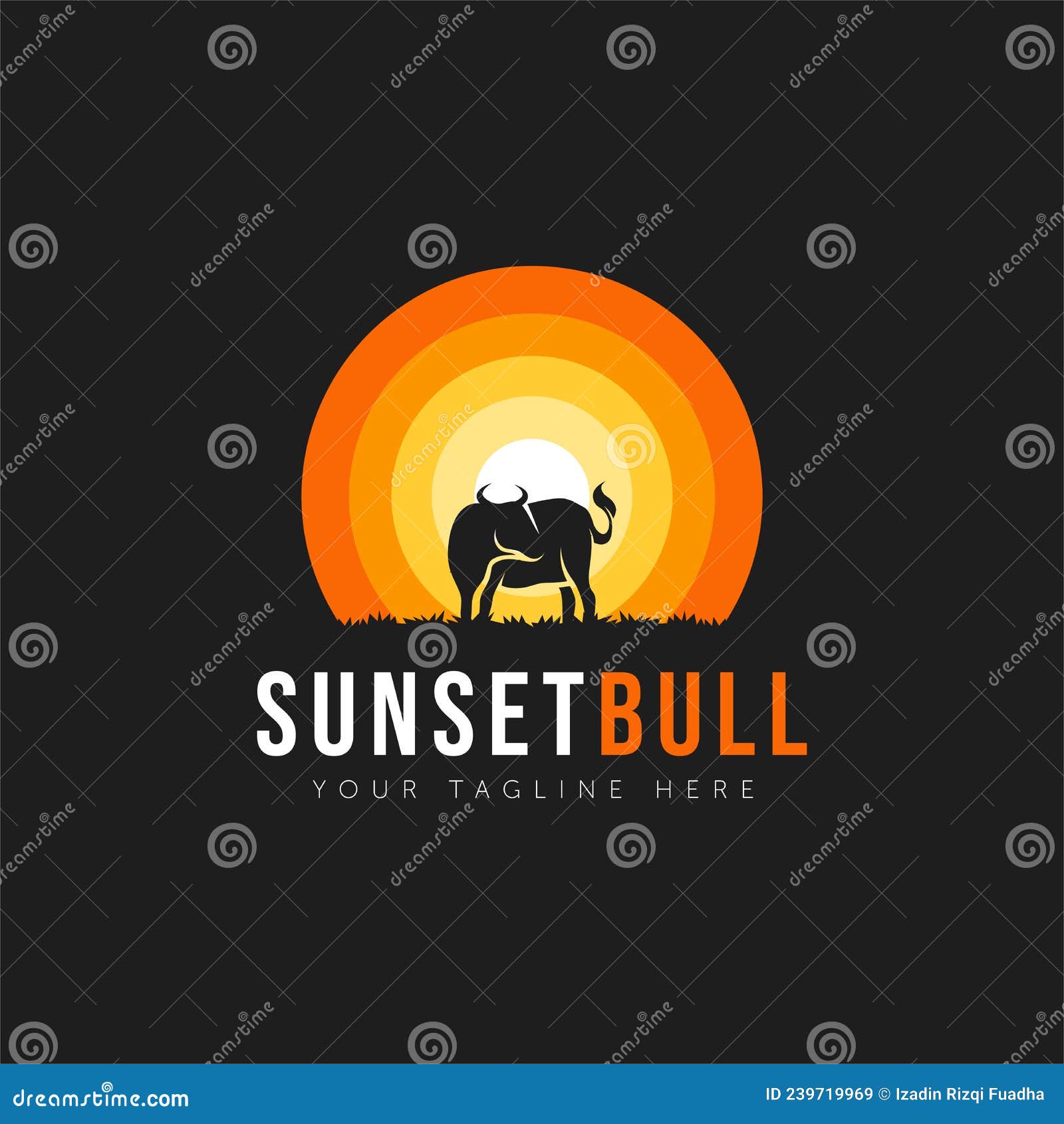 Bull At Sunset. 3d Stock Photography | CartoonDealer.com #141540596