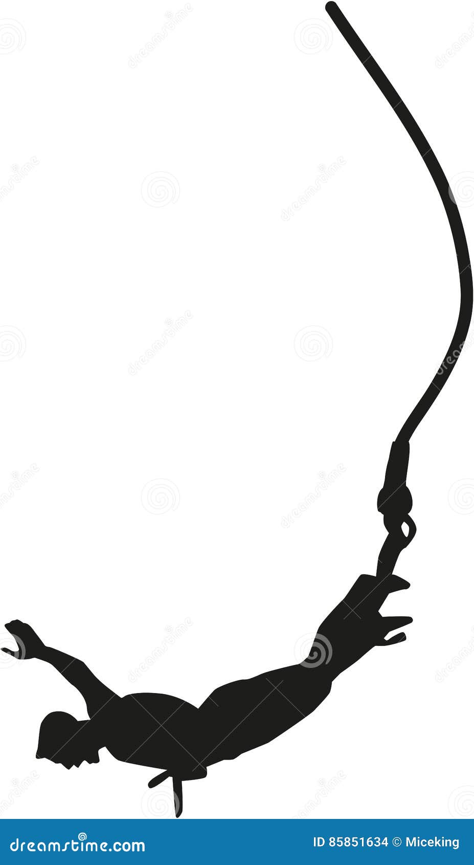 Silhouette of Bungee Jumping Stock Vector - Illustration of rope ...