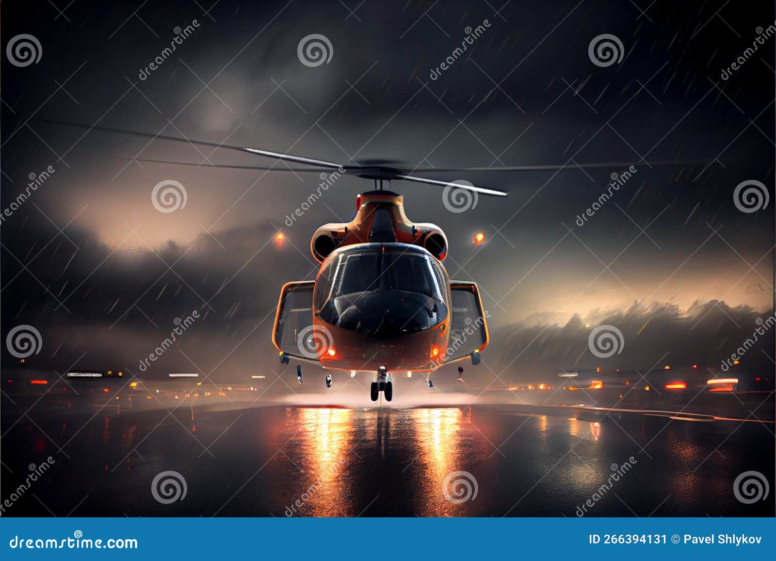 The Helicopter Drops Water On Forest Fire Creating Using Generative AI ...