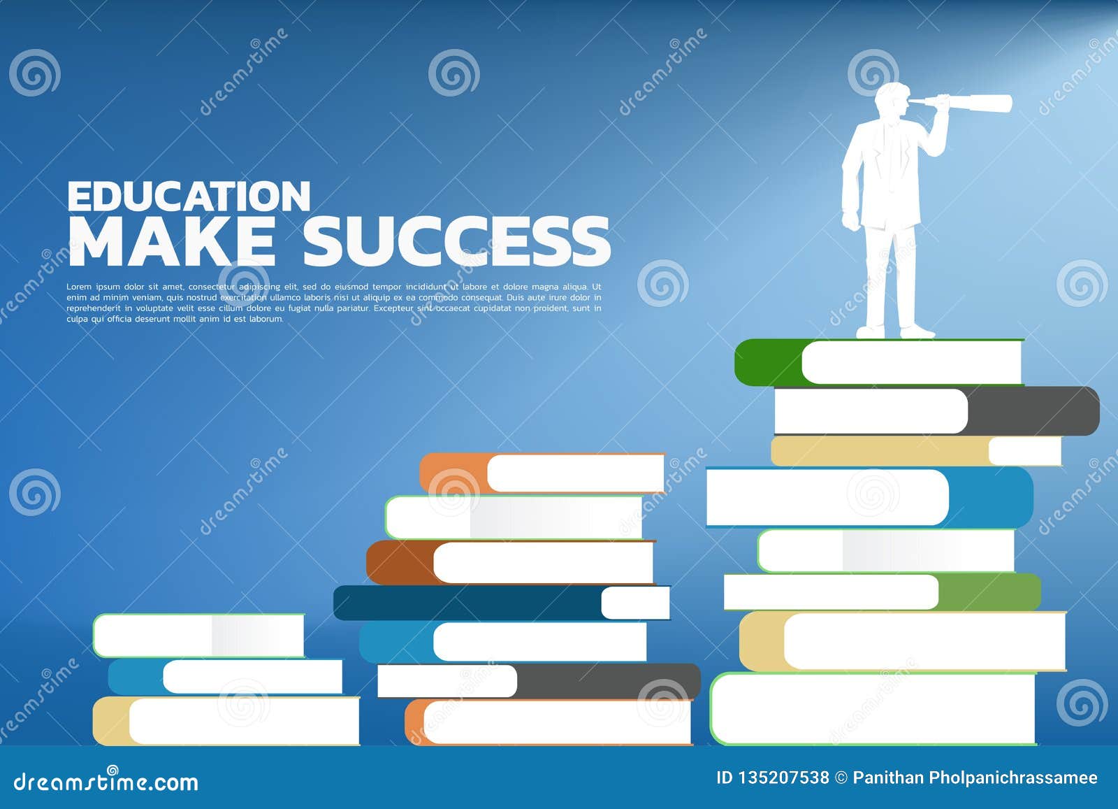 Concept Education Make Success. Stock Illustration - Illustration of ...