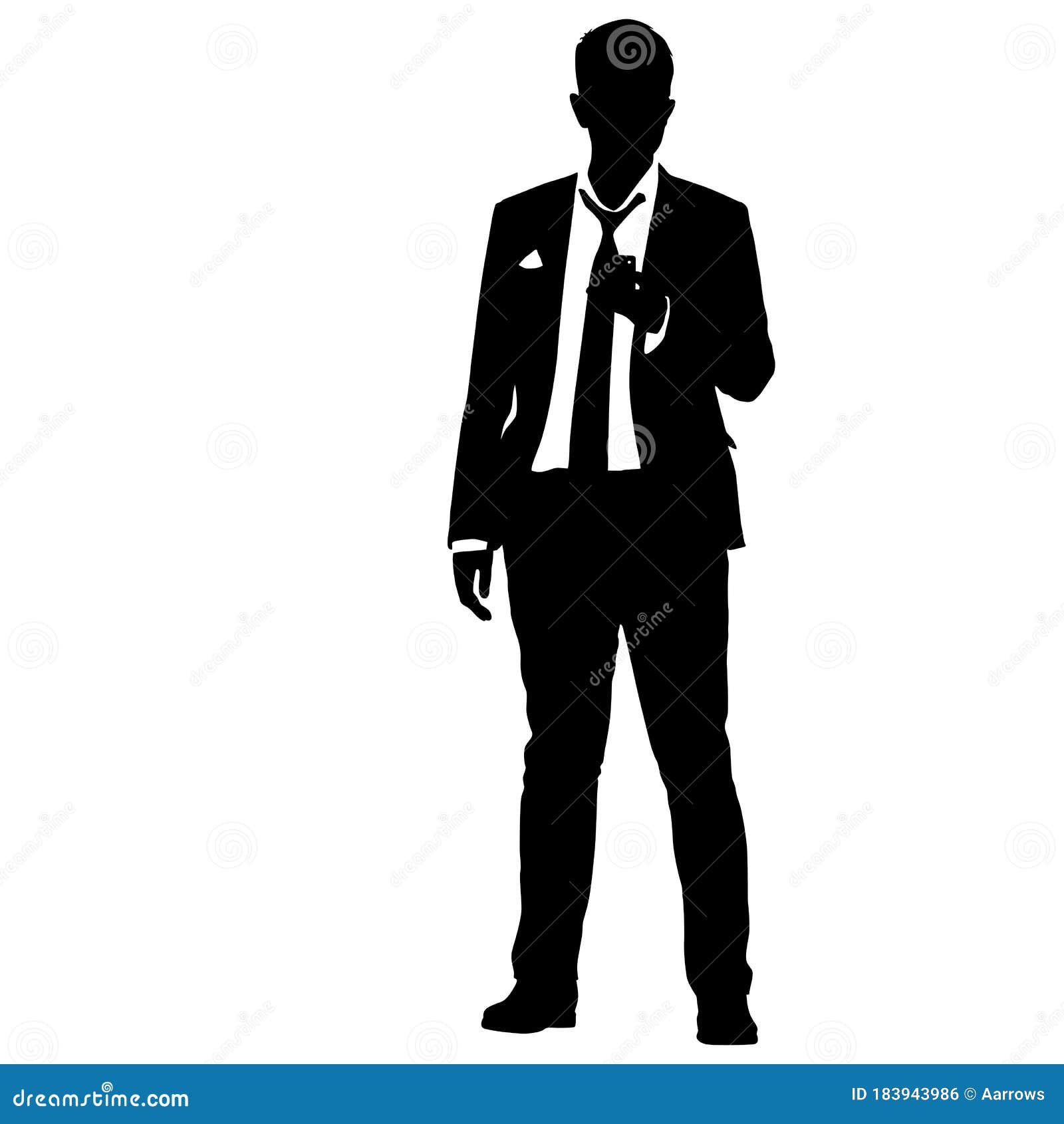 Silhouette Businessman Man in Suit with Tie on a White Background Stock ... Silhouette Businessman Man in Suit with Tie on a White Background Stock ...